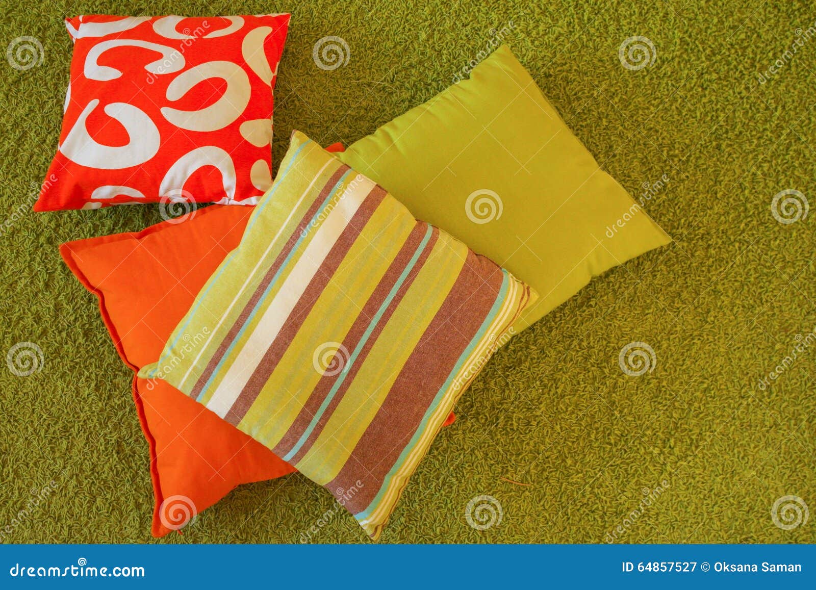 Colorful cushions stock image. Image of rest, background - 64857527