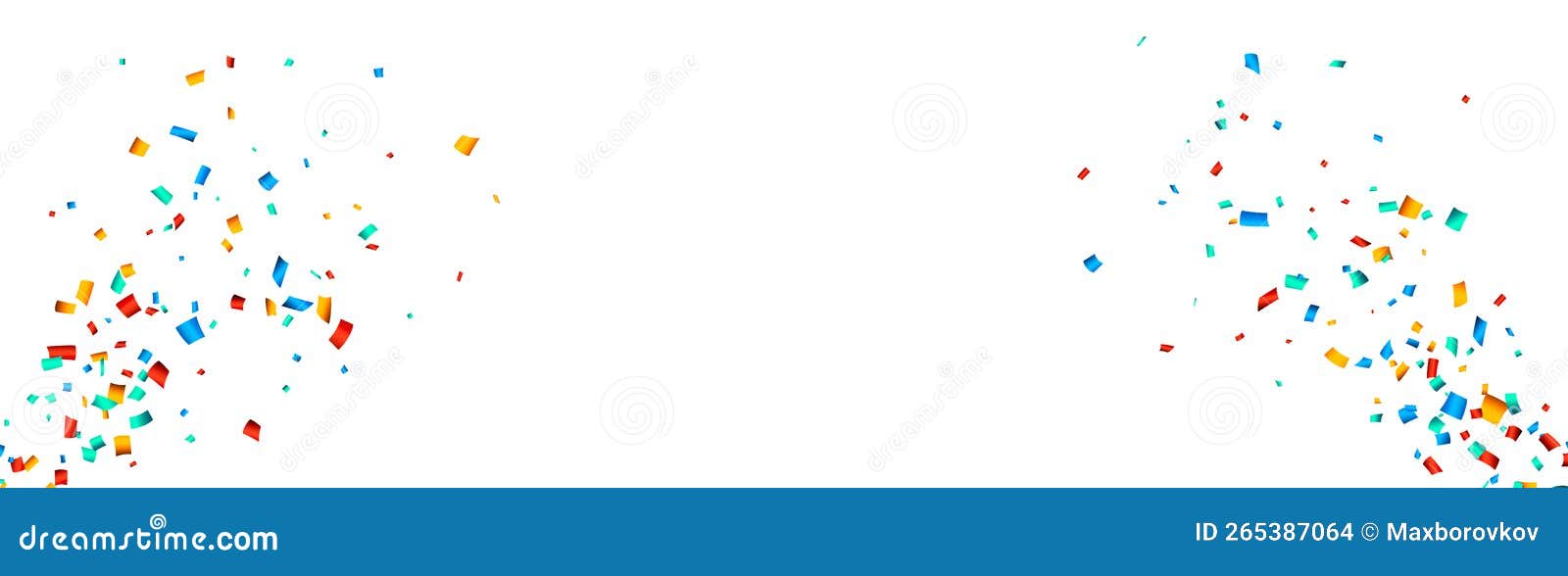 Colorful Cut Out Ribbon Exploding Confetti Stock Vector - Illustration ...