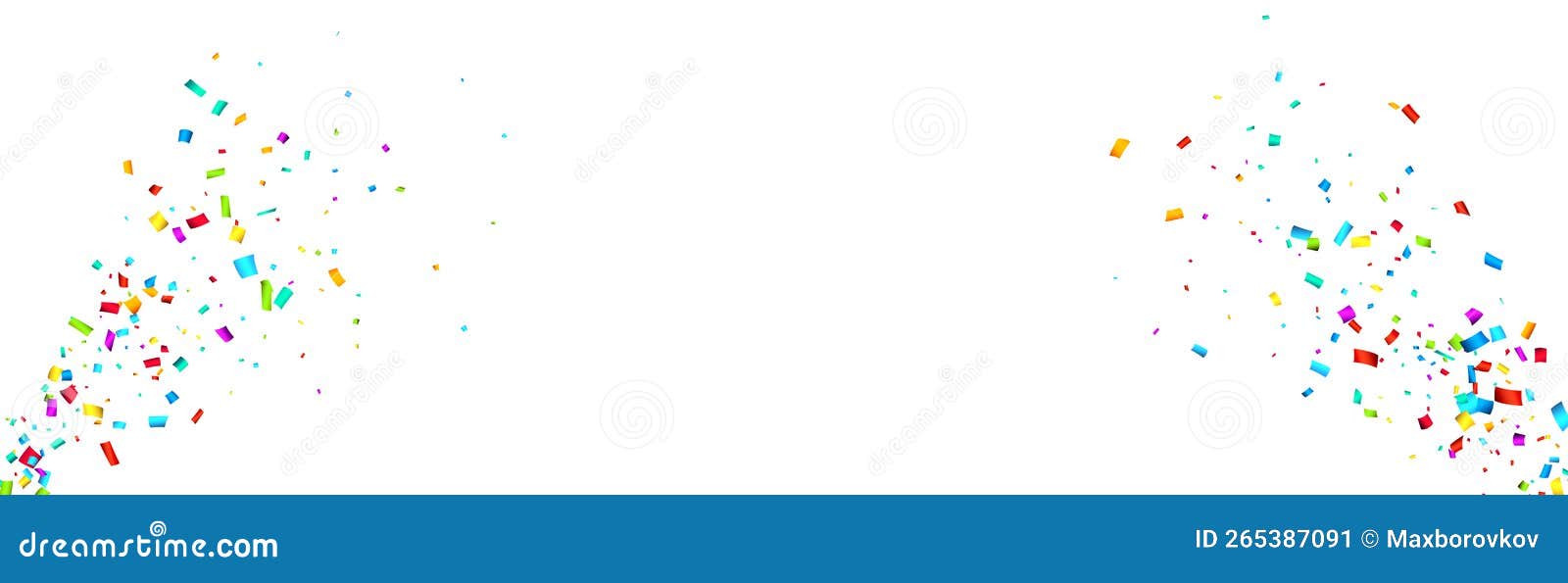 Colorful Cut Out Ribbon Exploding Confetti Stock Vector - Illustration ...