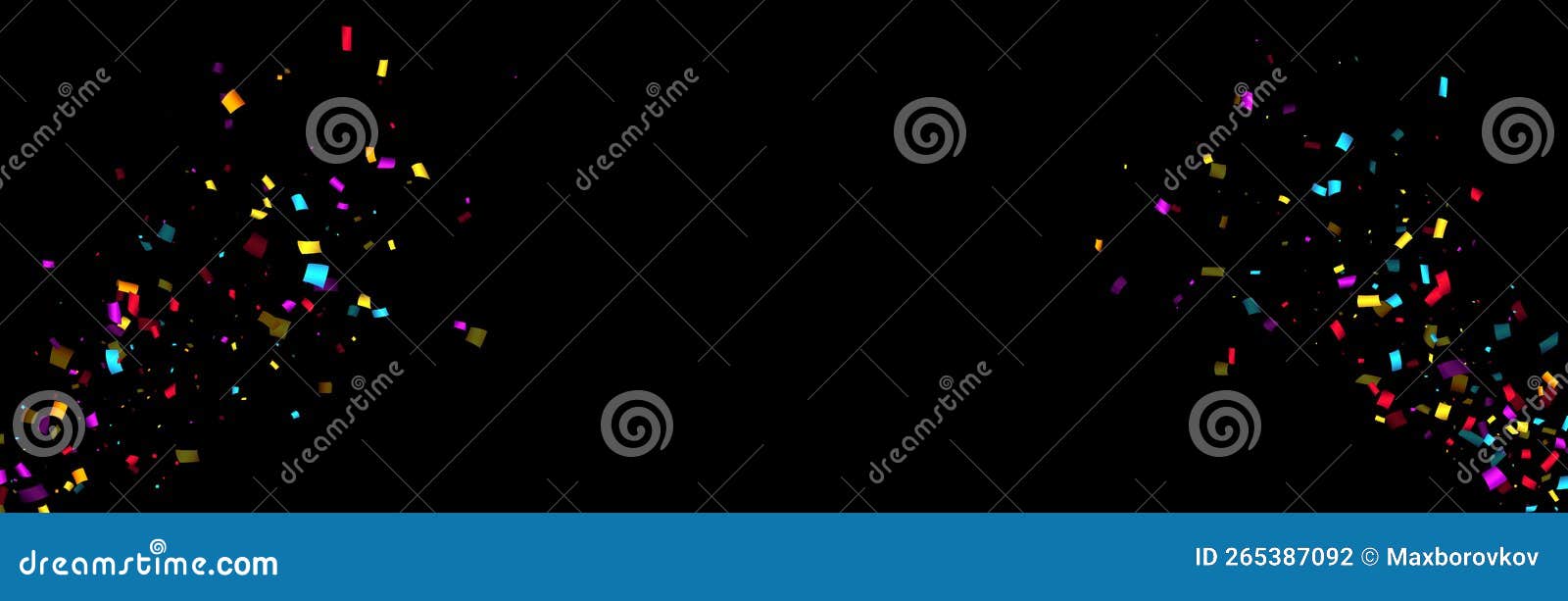 Colorful Cut Out Ribbon Exploding Confetti Stock Vector - Illustration ...