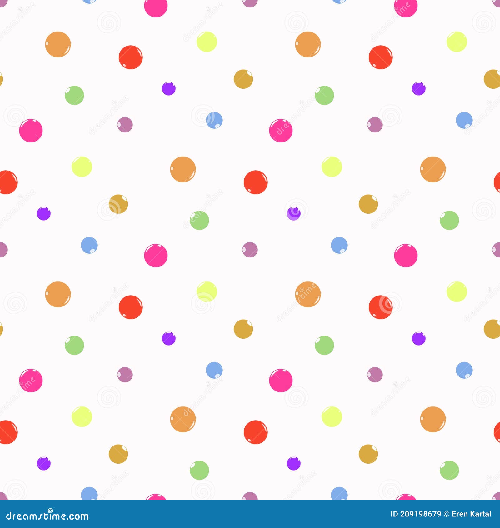 Colorful Cute Dots Pattern. Seamless Dots with Perfect Design. Vector ...