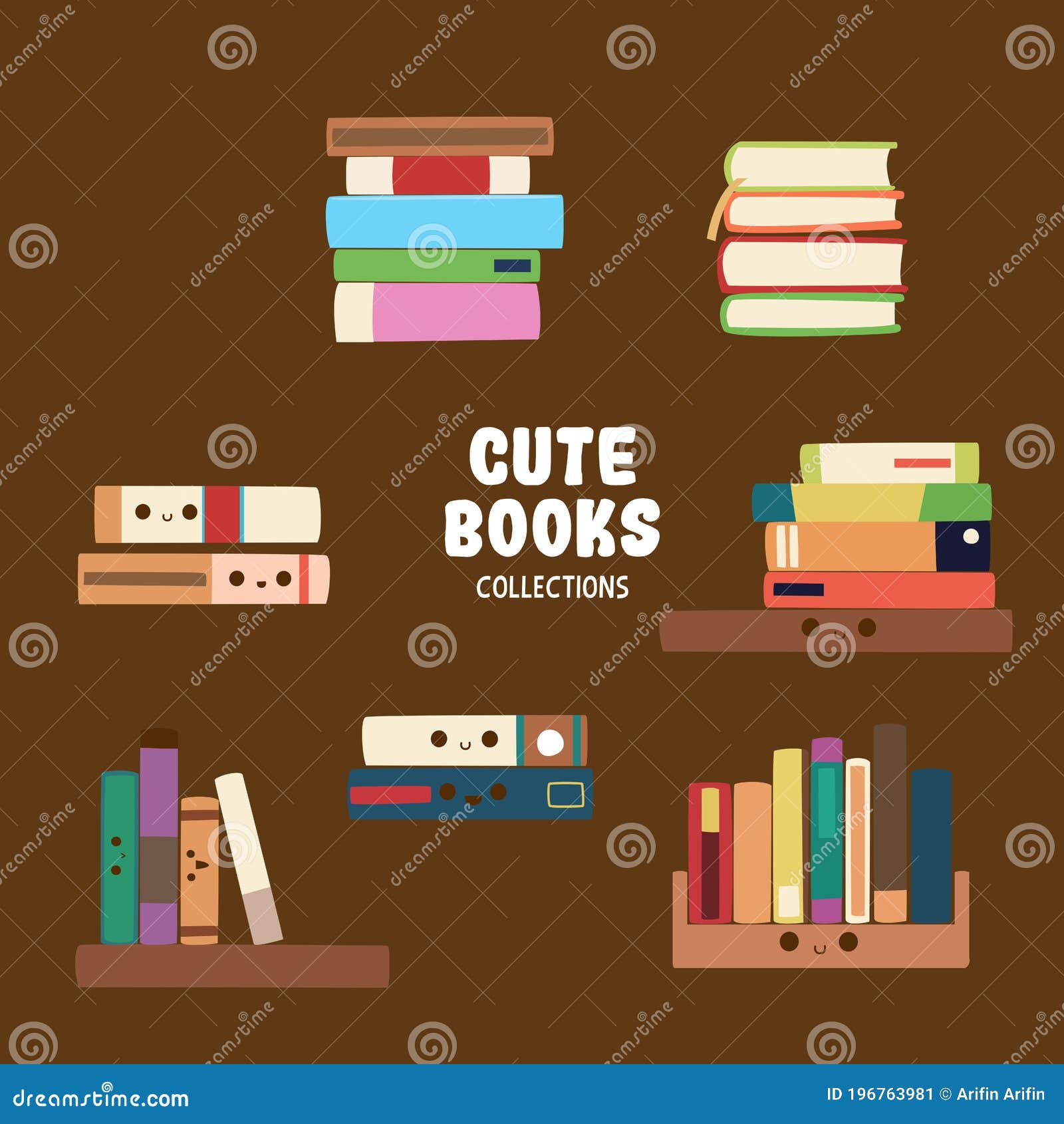 Colorful and cute objects stock vector. Illustration of colors - 196763981