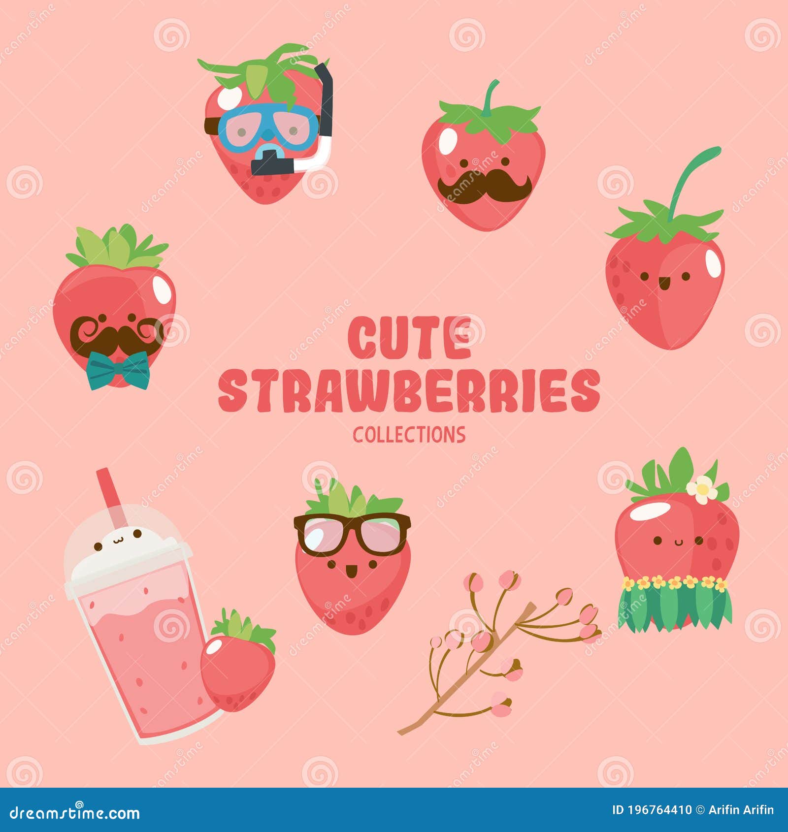 Colorful and cute objects stock vector. Illustration of graphics ...