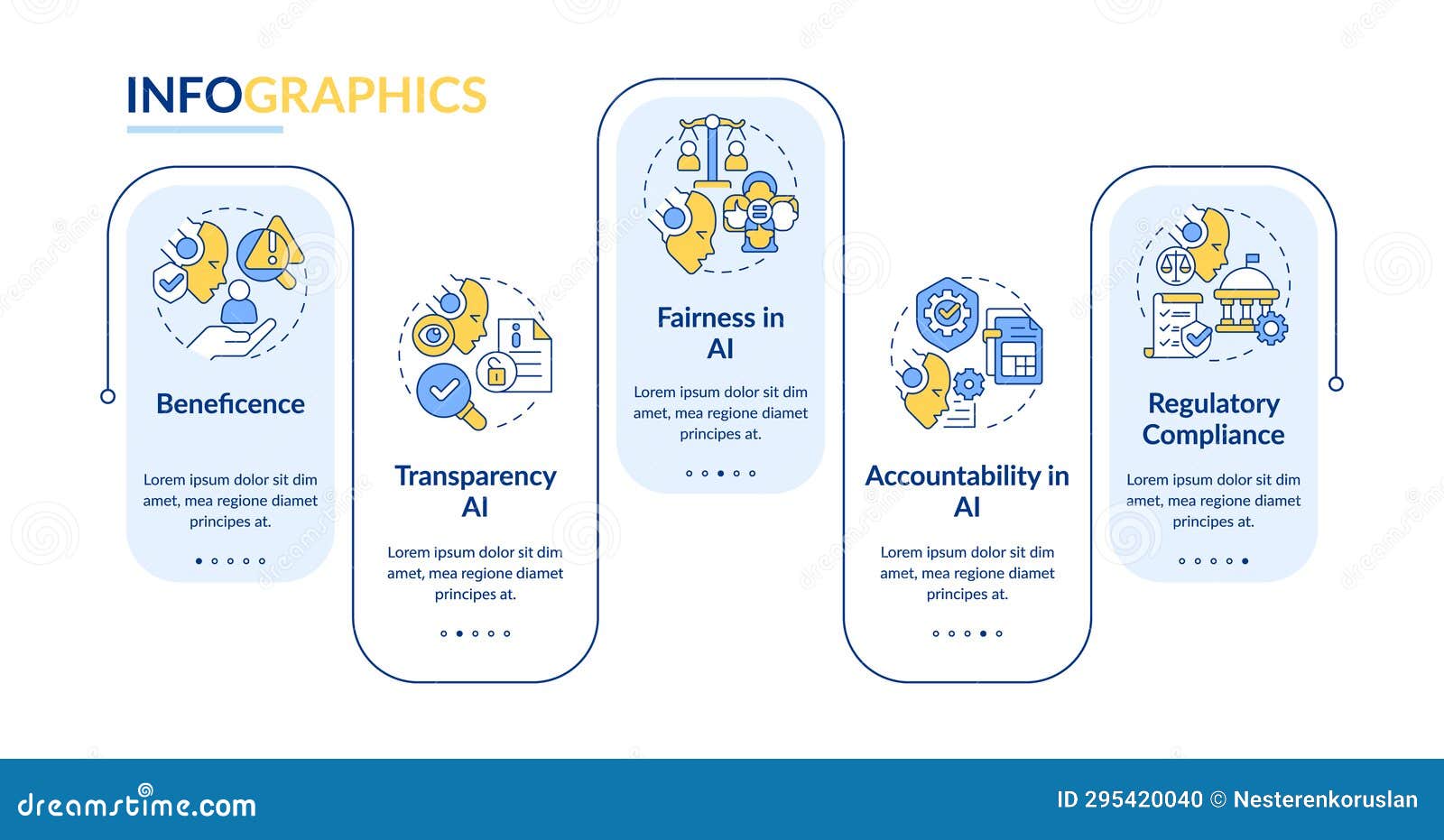 Colorful Cyber Law Layout with Linear Icons Stock Vector - Illustration ...