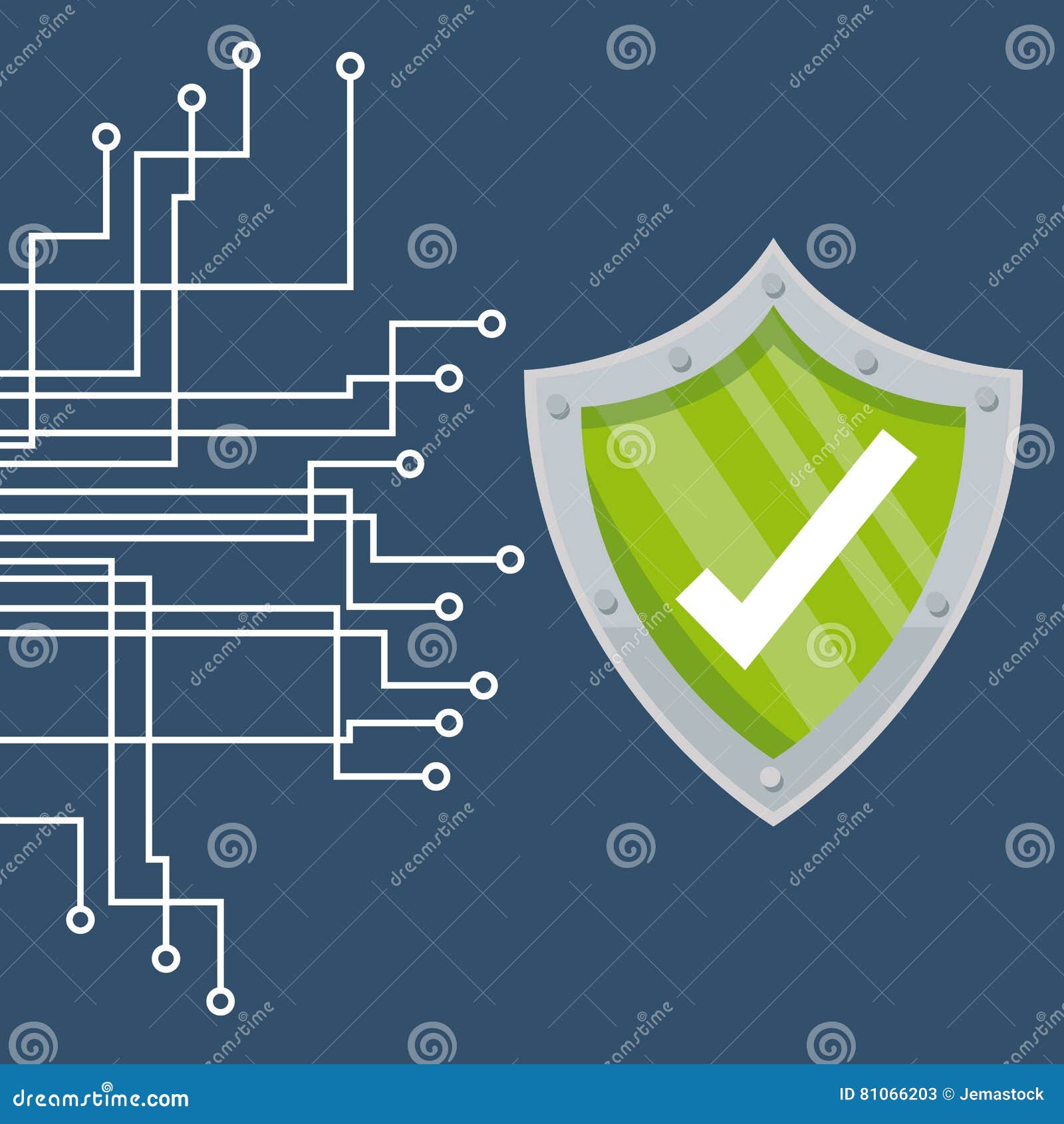 Colorful Cyber Security System Design Stock Vector - Illustration of ...