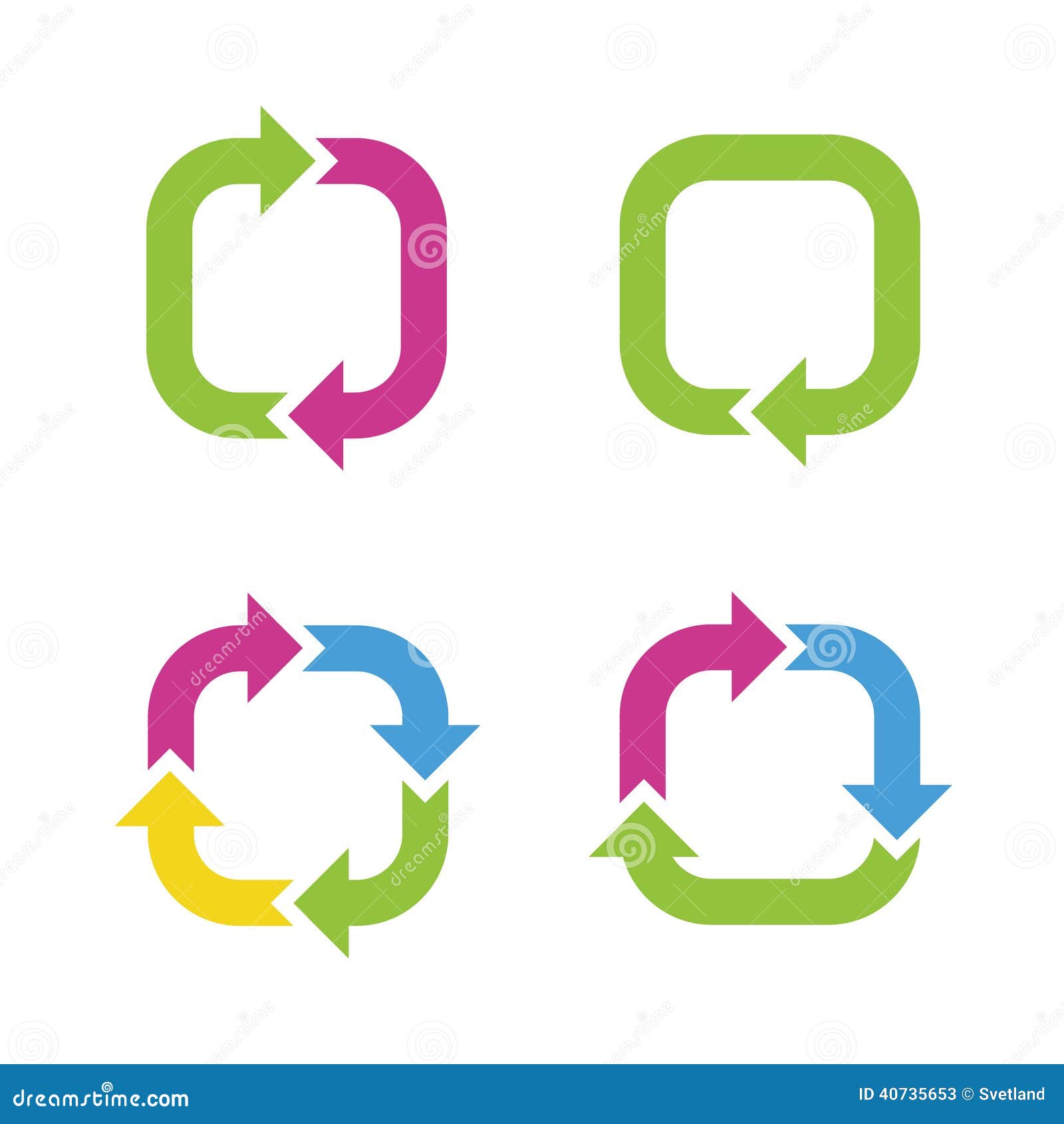 Colorful cycle arrows. stock vector. Illustration of circular - 40735653