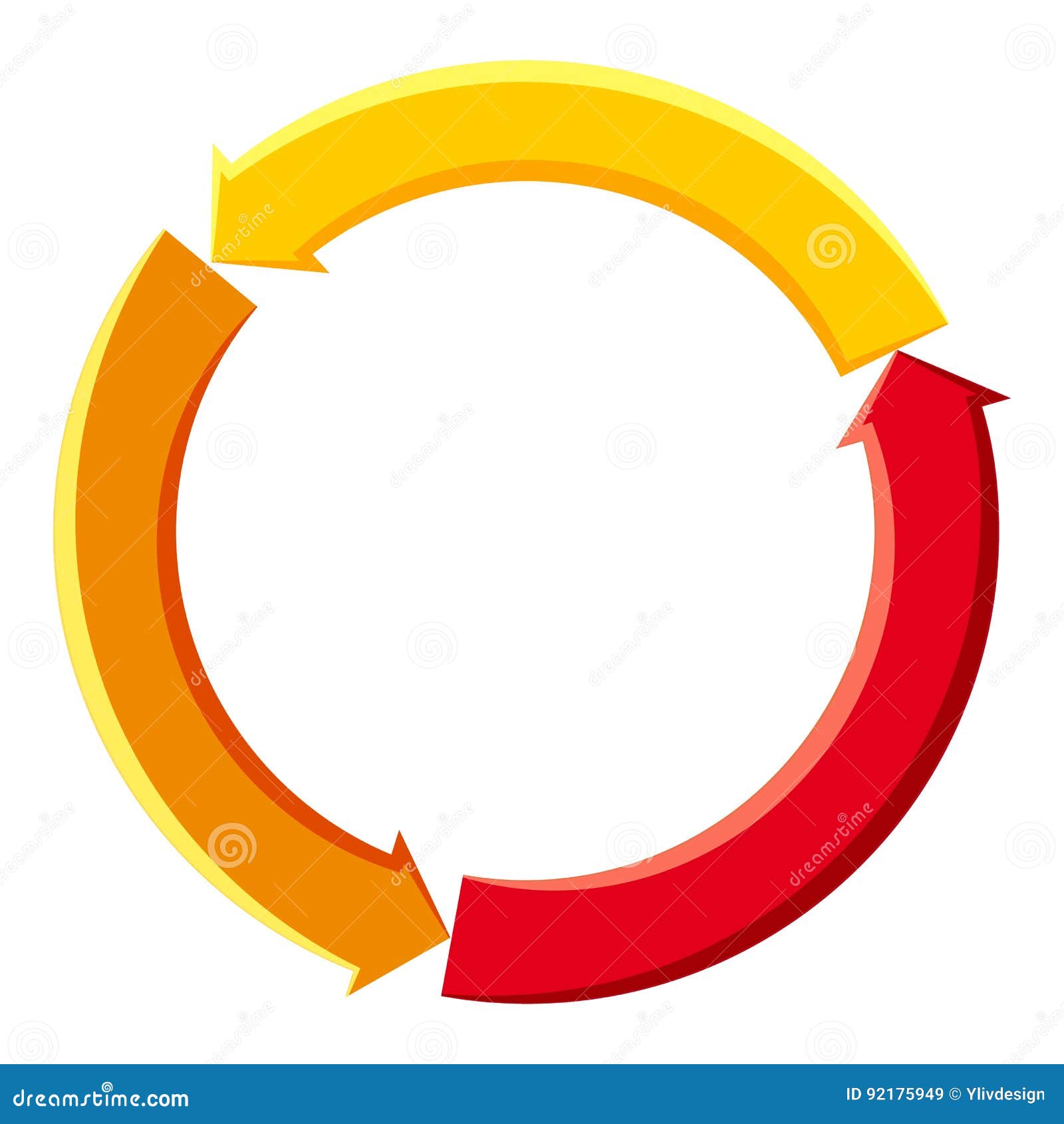 Colorful Cycle Circle Diagram Icon, Cartoon Style Stock Vector ...