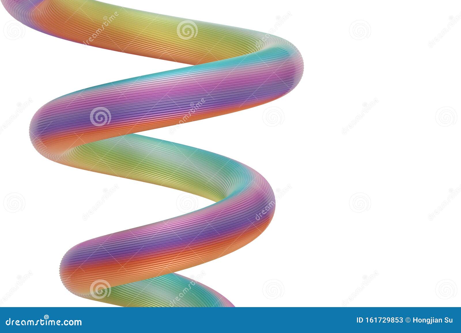 Colorful 3D Abstract Lines Isolated on White Background. 3d ...