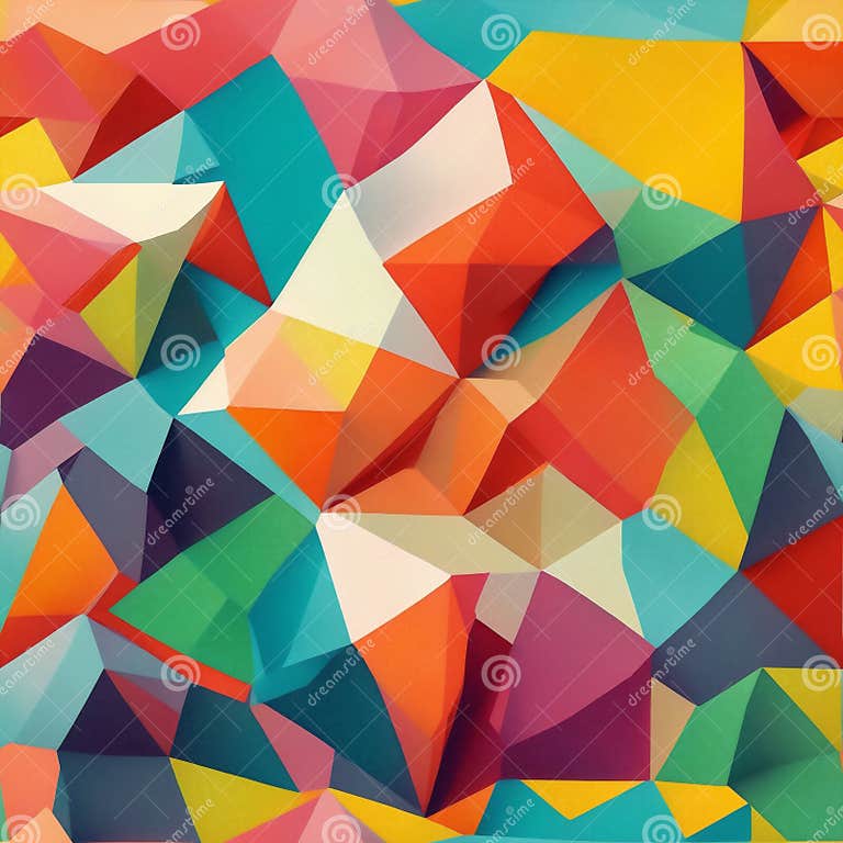 Colorful 3d Background with Triangles in Modern Graphics Stock Photo ...