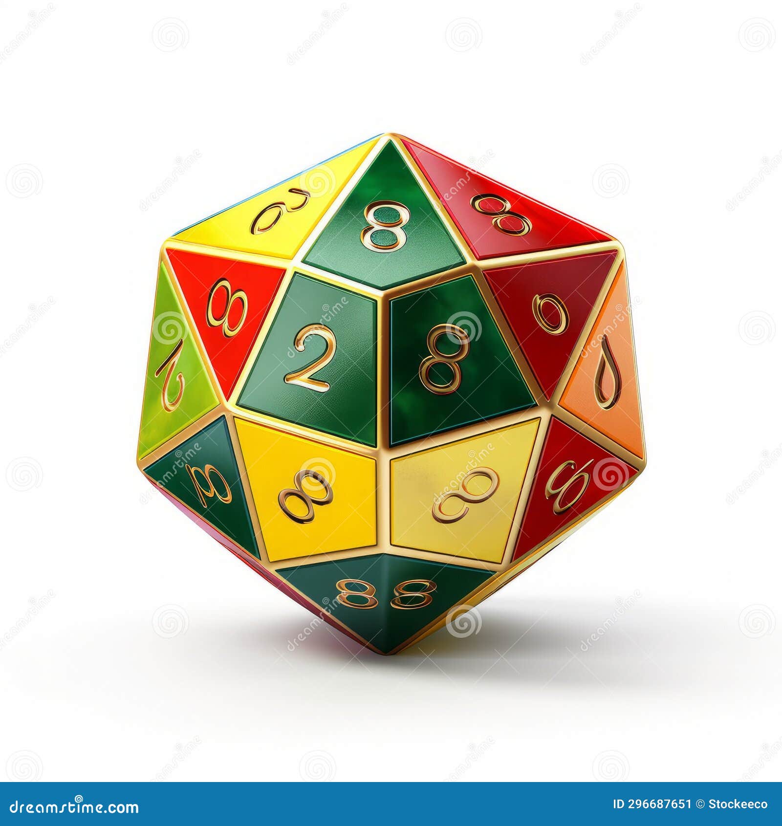Colorful D20 Polygon Prop for Daz3d with Realistic Detail Stock ...