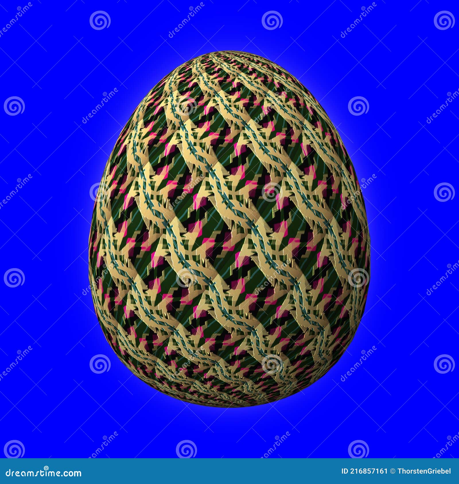 Easter Egg on Blue Background Stock Illustration - Illustration of eggs ...