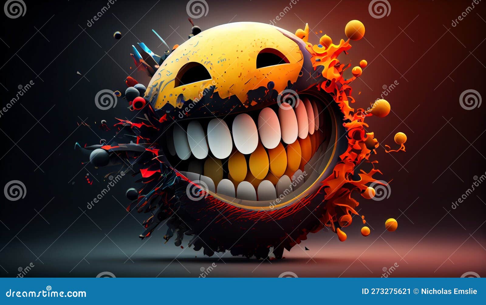 Colorful 3d Emoji Sphere Ai Generated Stock Illustration - Illustration ...