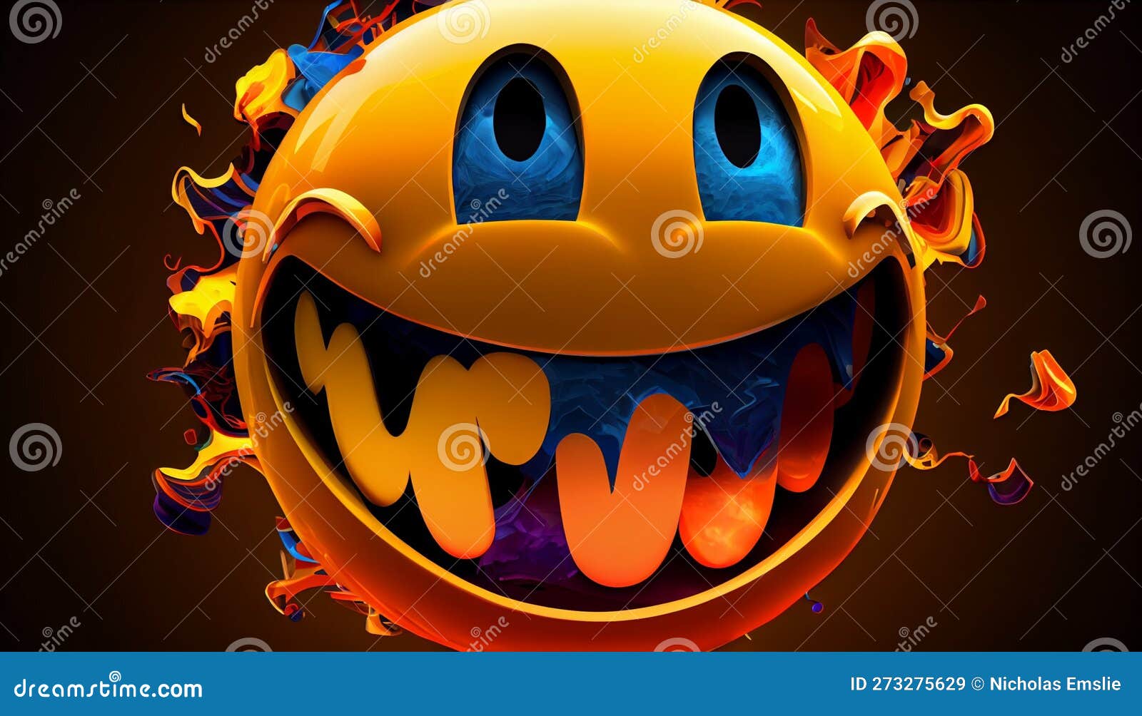 Colorful 3d Emoji Sphere Ai Generated Stock Illustration - Illustration ...
