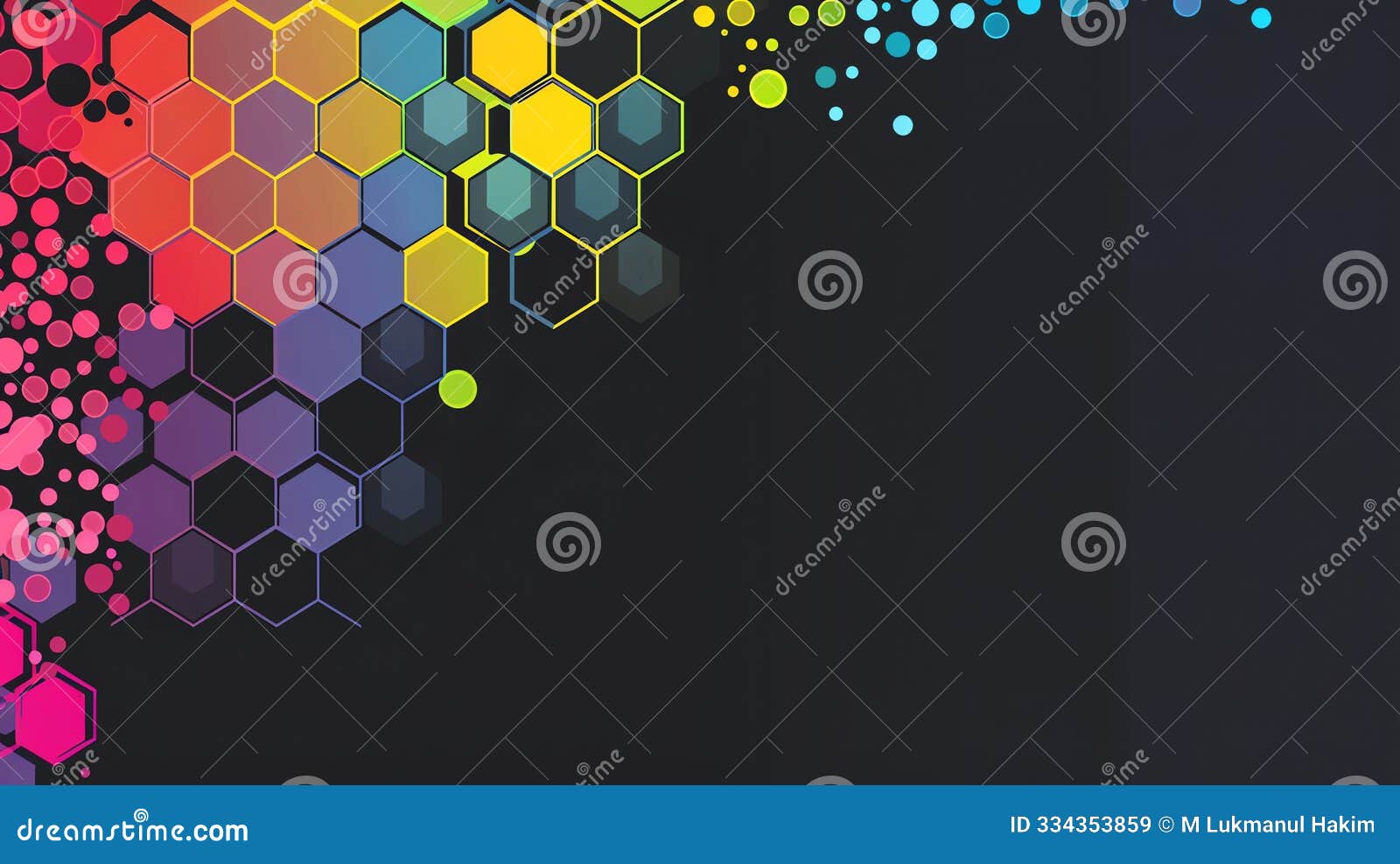 Colorful 3D Geometric Hexagon Pattern Vector Design for Business ...