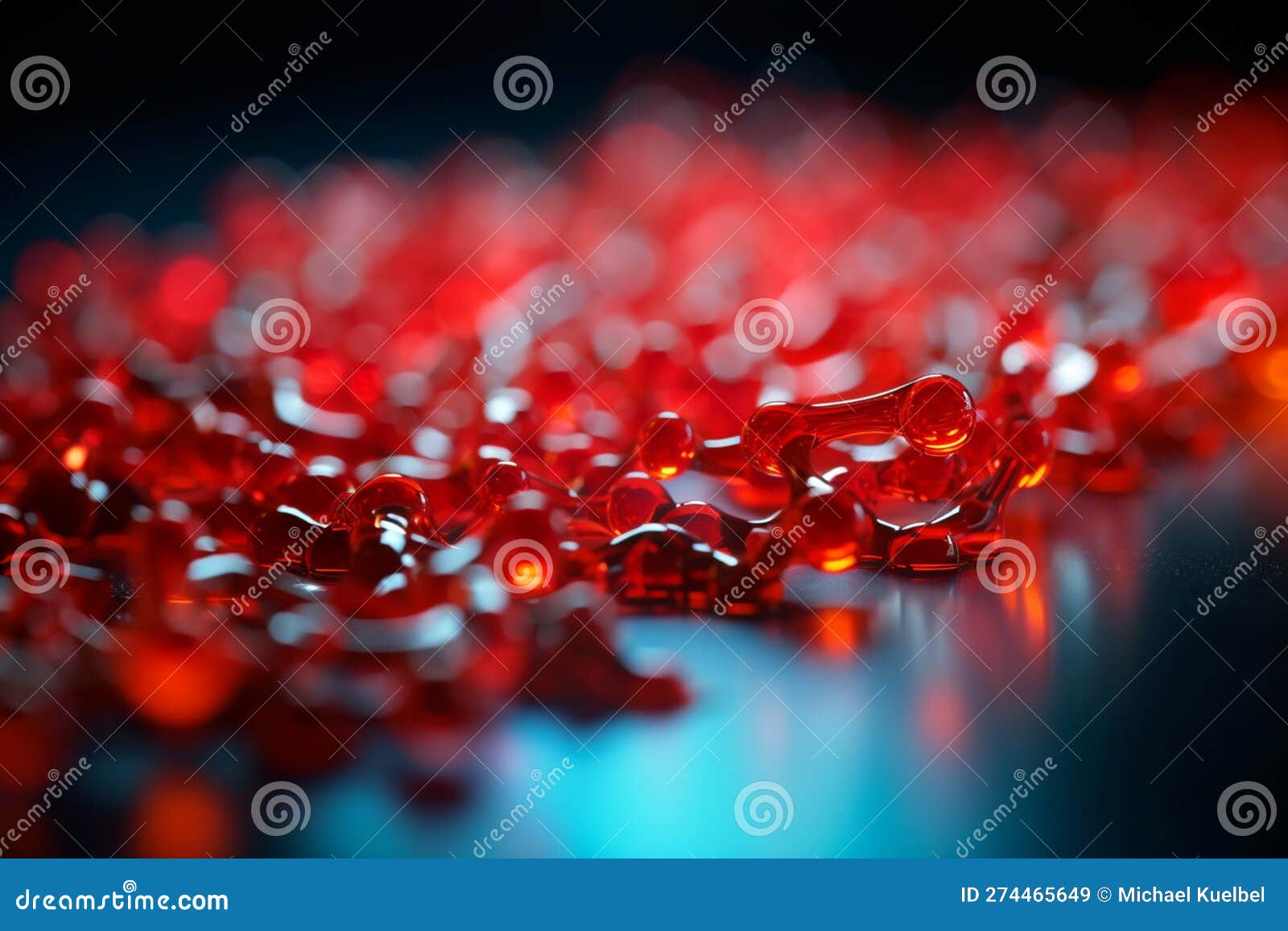 Colorful 3D Illustration Depicting the Microscopic Process of ...