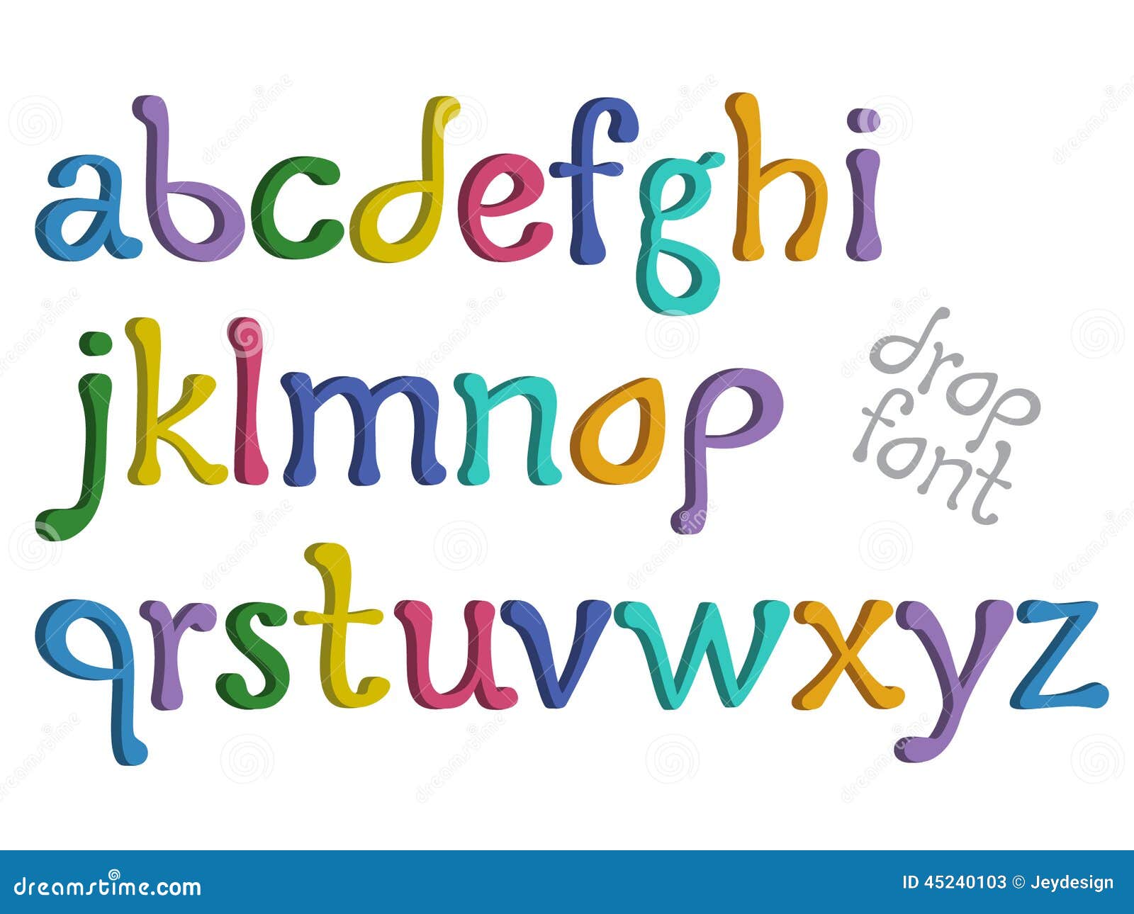 Colorful 3D Letters Of The Alphabet Cartoon Vector | CartoonDealer.com ...
