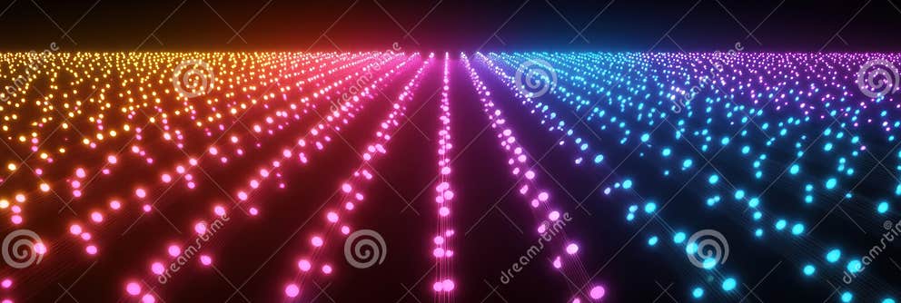 Colorful 3D Light Field with Vibrant Dots in a Mesmerizing Pattern ...