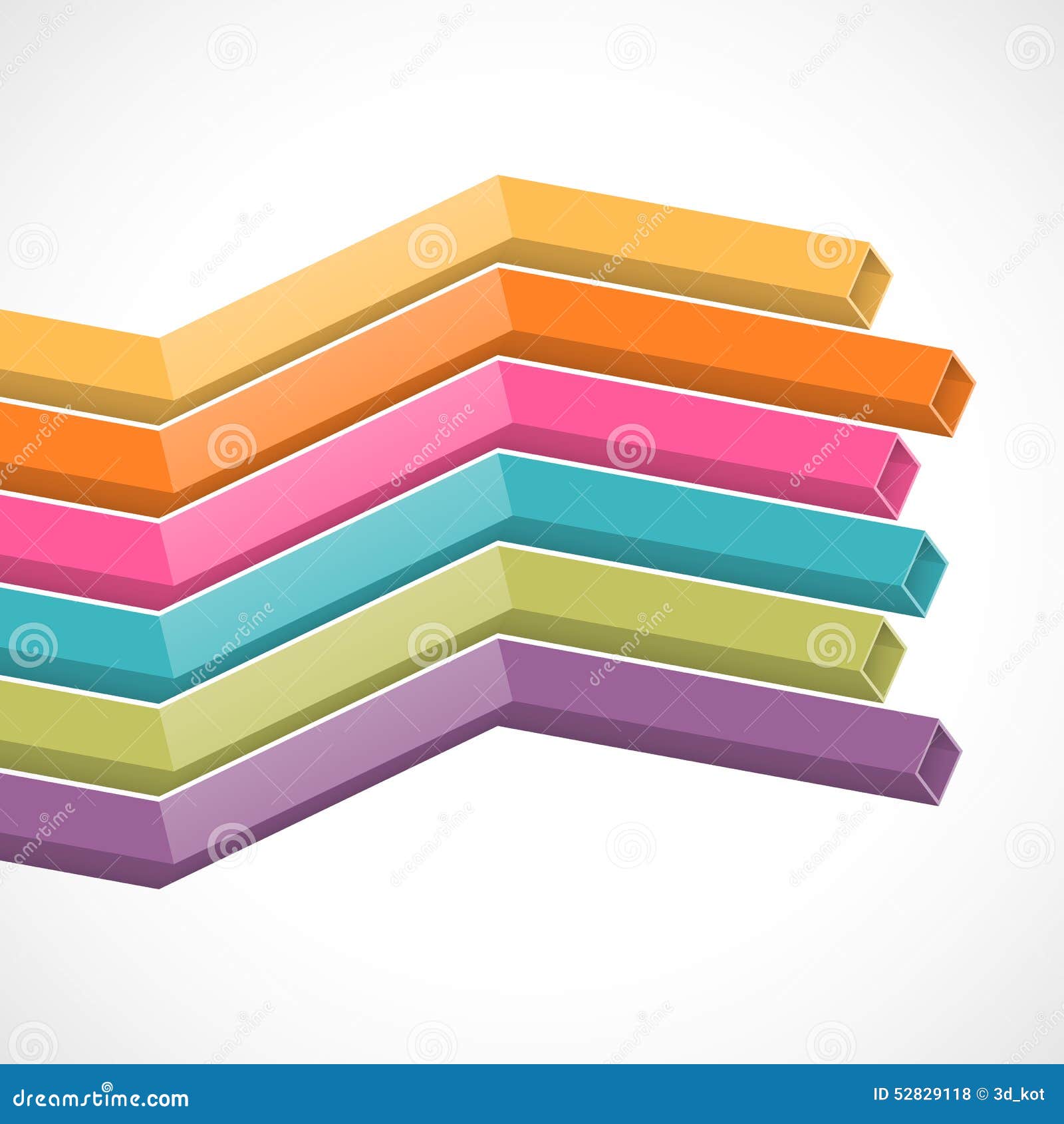 Colorful 3d lines stock vector. Illustration of corner - 52829118