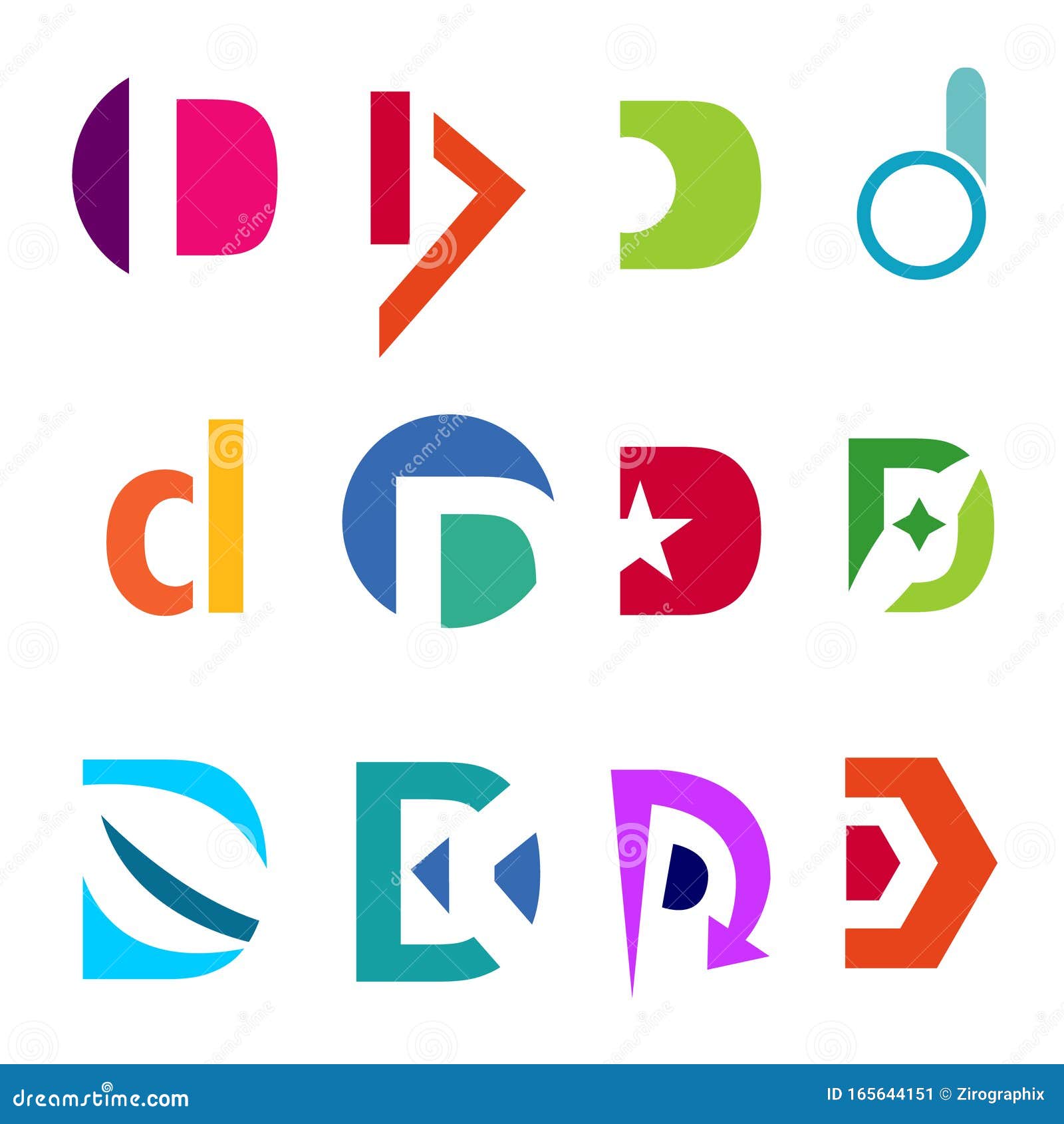 D Logos High Quality Vector Format Stock Illustration - Illustration of ...