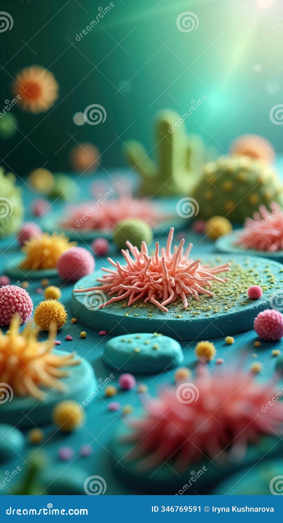 Colorful 3D Models of Microorganisms Illustrate Biofilm Formation on ...