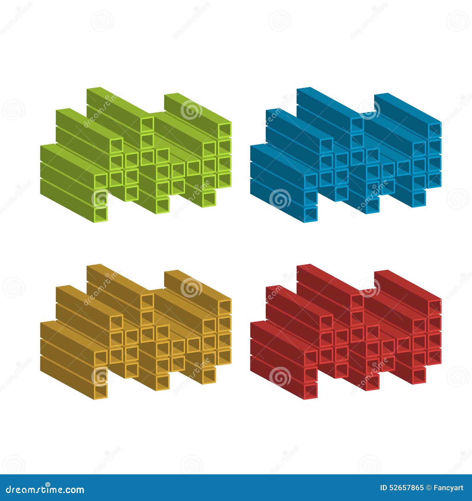 Colorful 3d Objects for Use As Logo Stock Vector - Illustration of ...