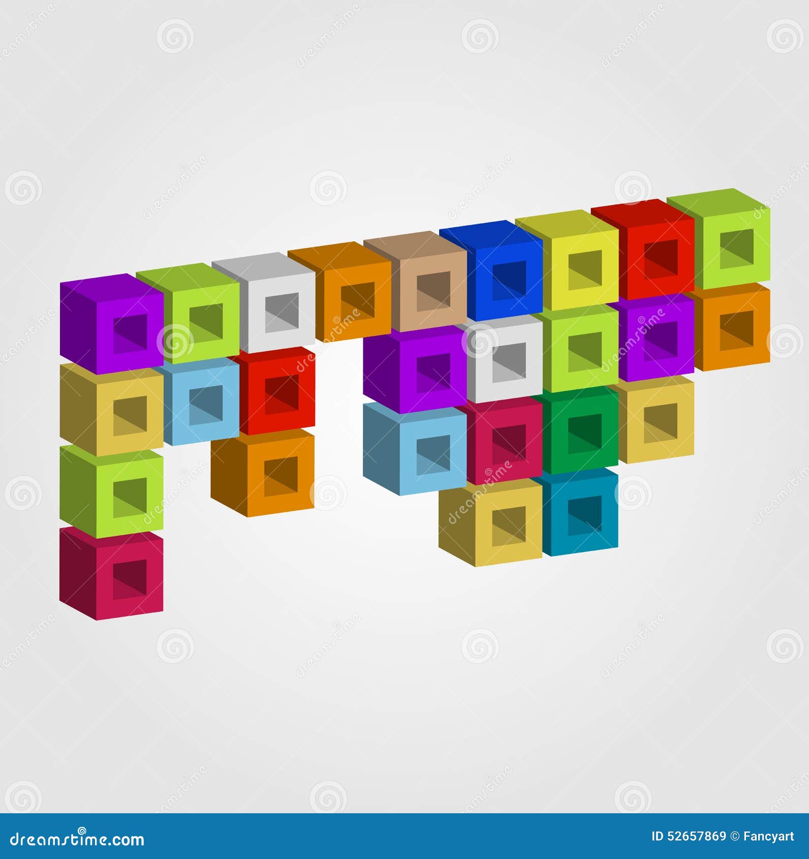 Colorful 3d Objects for Use As Logo Stock Vector - Illustration of ...