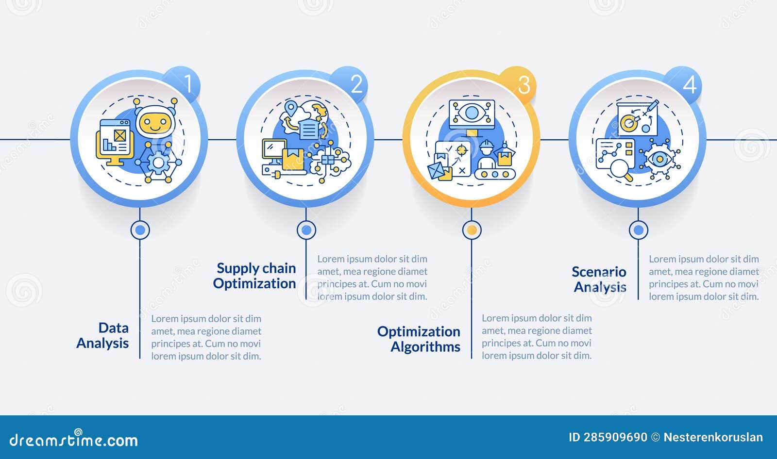 Overproduction Layout with Thin Line Icons Concept Stock Illustration ...