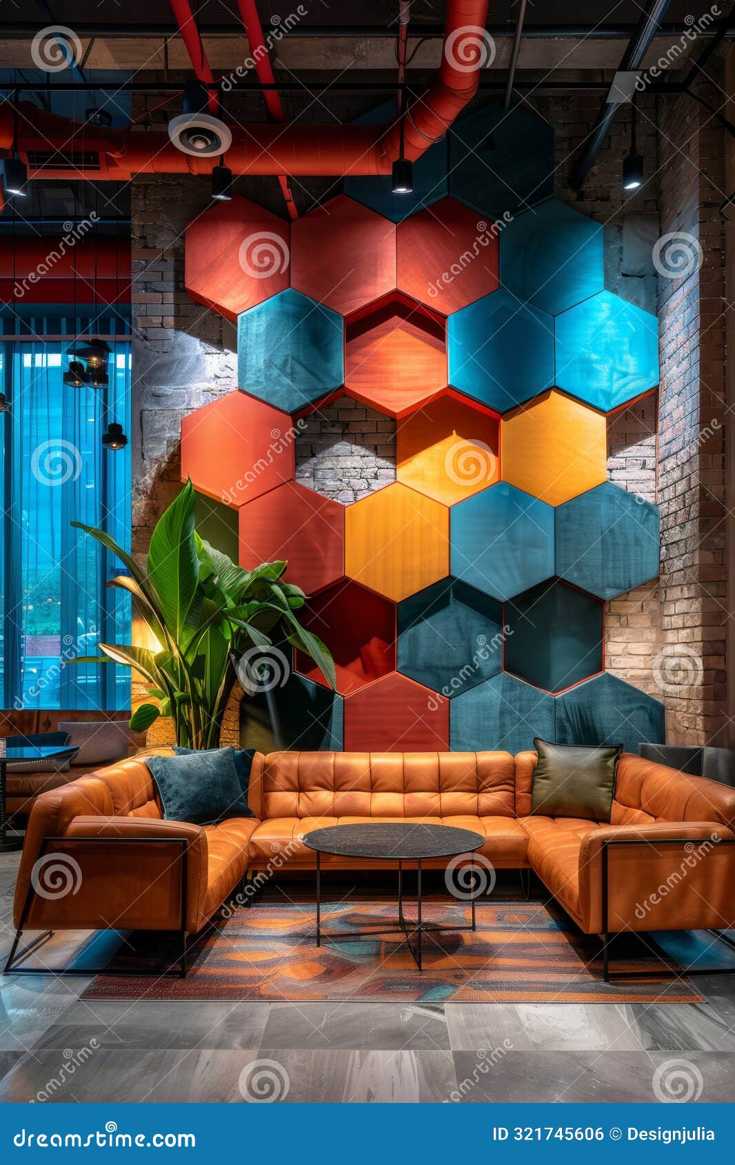 Colorful 3d Parallelogram Wall Panels with Hexagon Geometry Pattern for ...