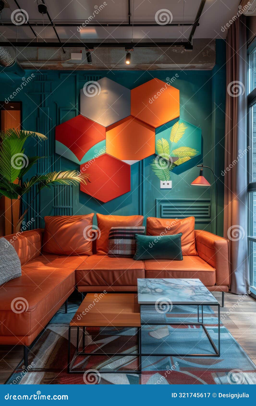 Colorful 3d Parallelogram Wall Panels with Hexagon Geometry Pattern for ...