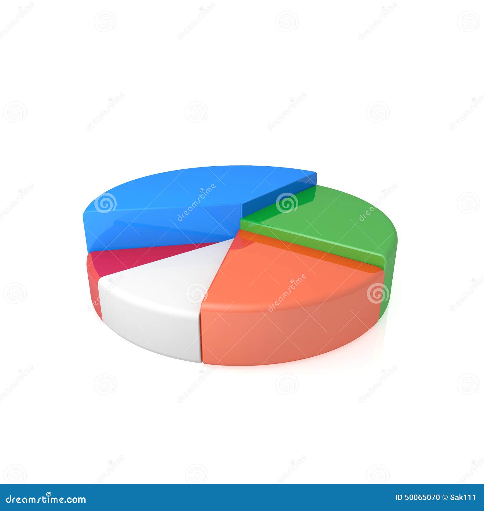 Colorful 3d Pie Chart Graph Stock Illustration - Illustration of ...