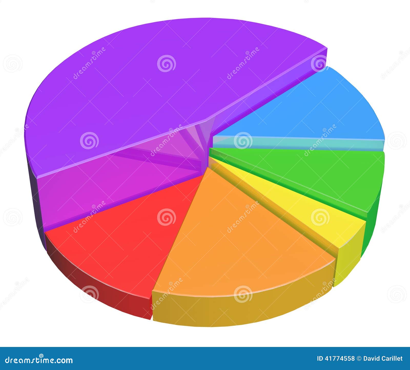 Colorful 3D Pie Chart Icon Used in Business Reports and Infographics ...