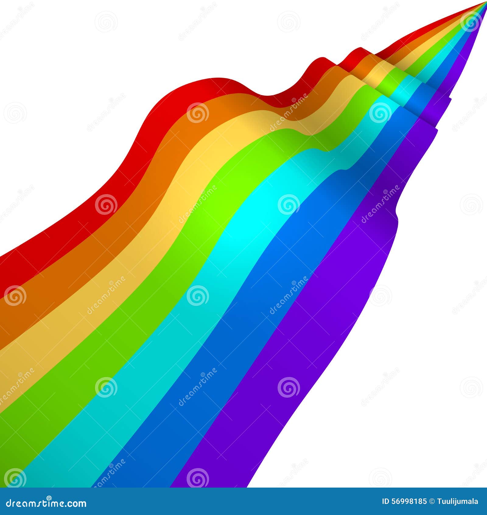 Colorful 3D rainbow ribbon stock vector. Illustration of decorative ...