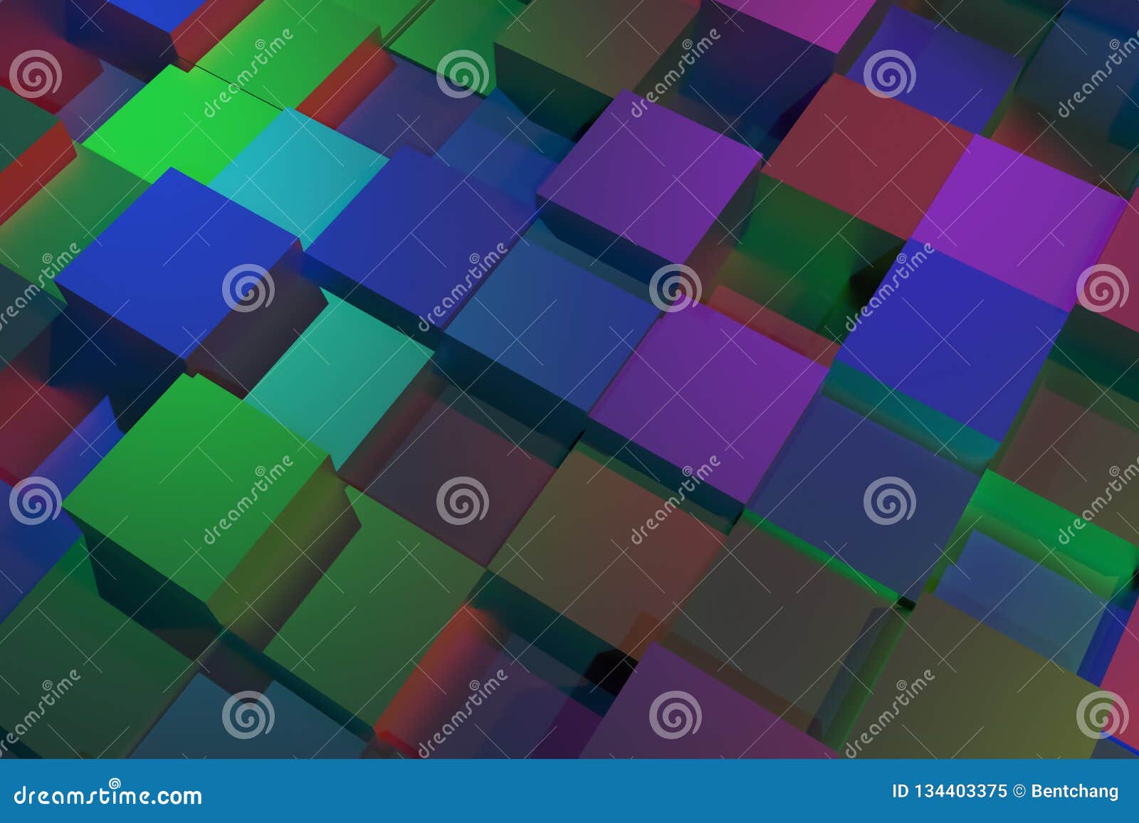 Colorful 3D Rendering. Abstract Shape Composition, Geometric Structure ...