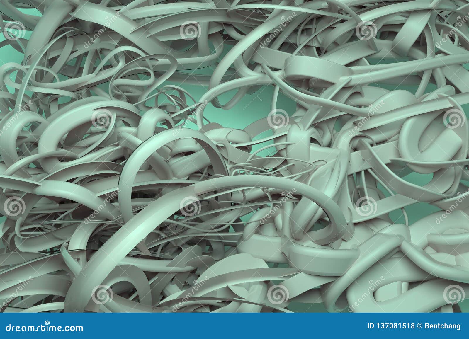 Colorful 3D Rendering. Background Abstract CGI Composition, Bunch of ...