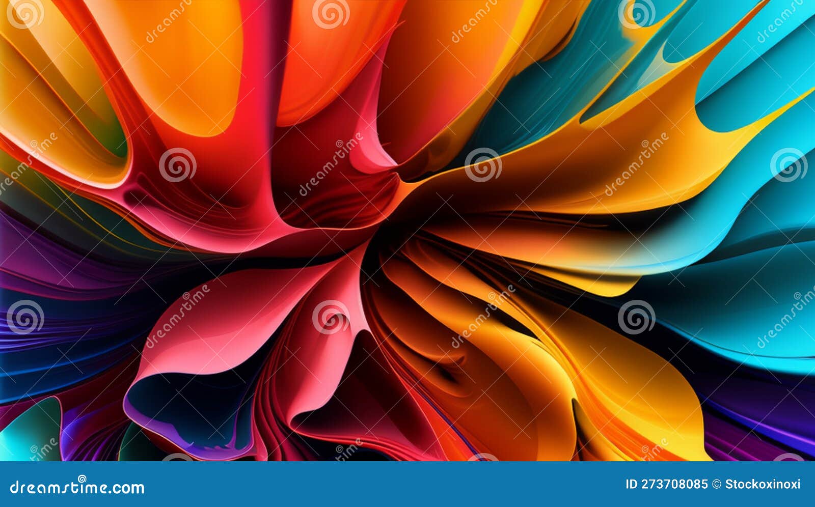 Colorful 3d Rendering Effect Wallpaper Stock Illustration ...