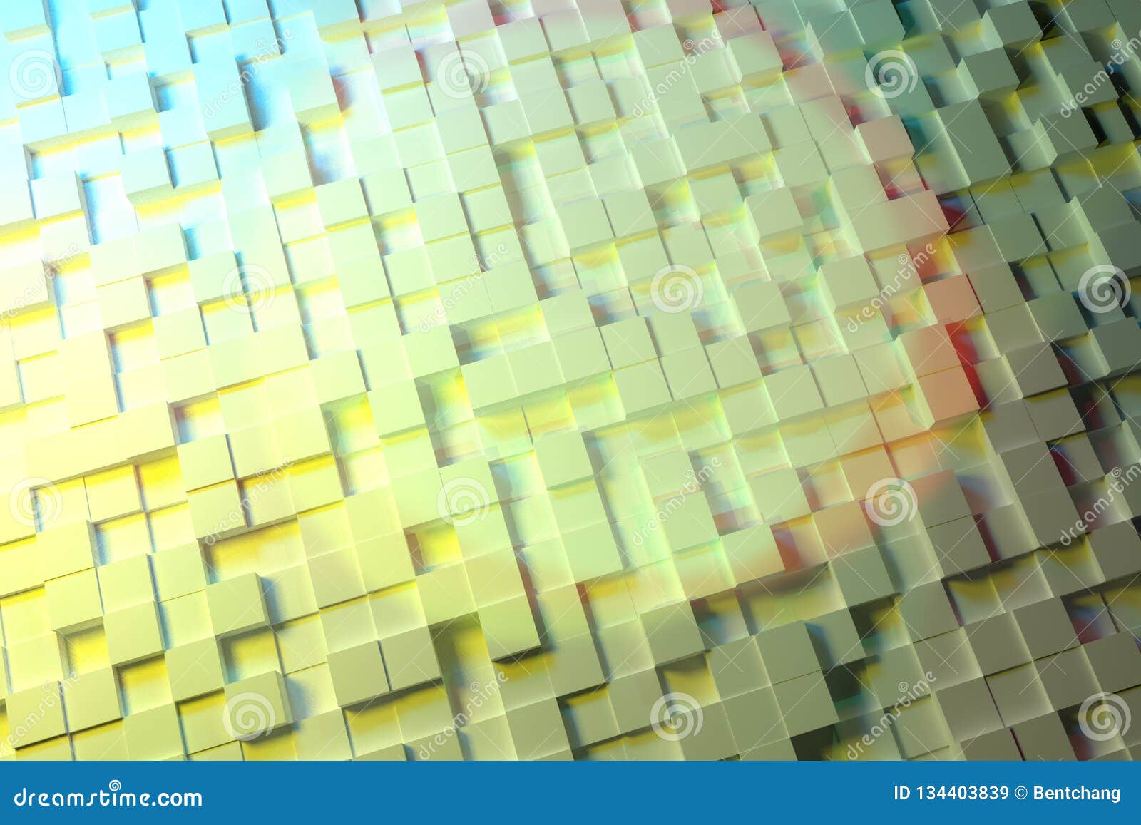 Colorful 3D Rendering. Background Abstract Shape Composition, Geometric ...