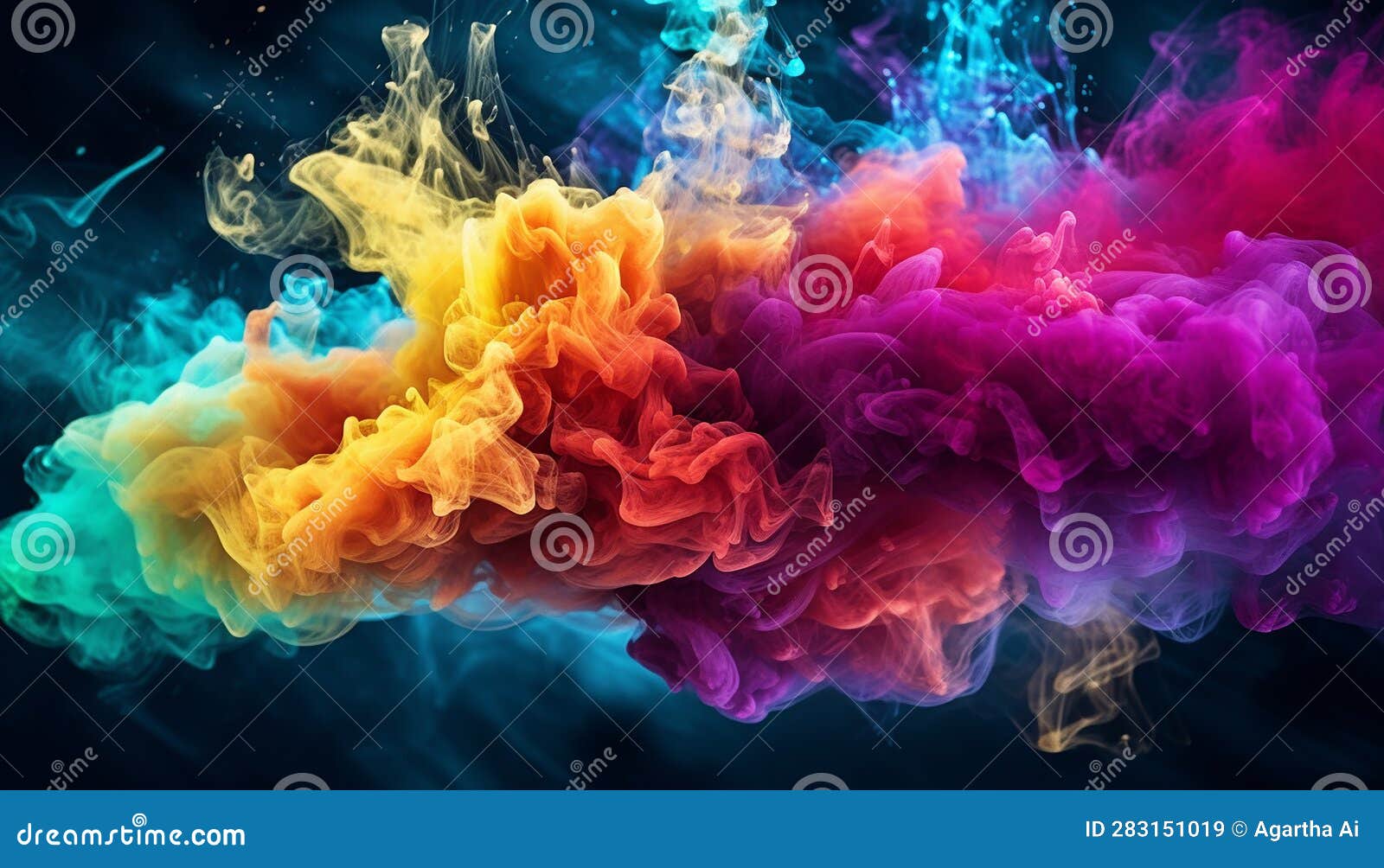 Colorful 3D Smoke Explosion Abstract Concept, Creative Wallpaper ...