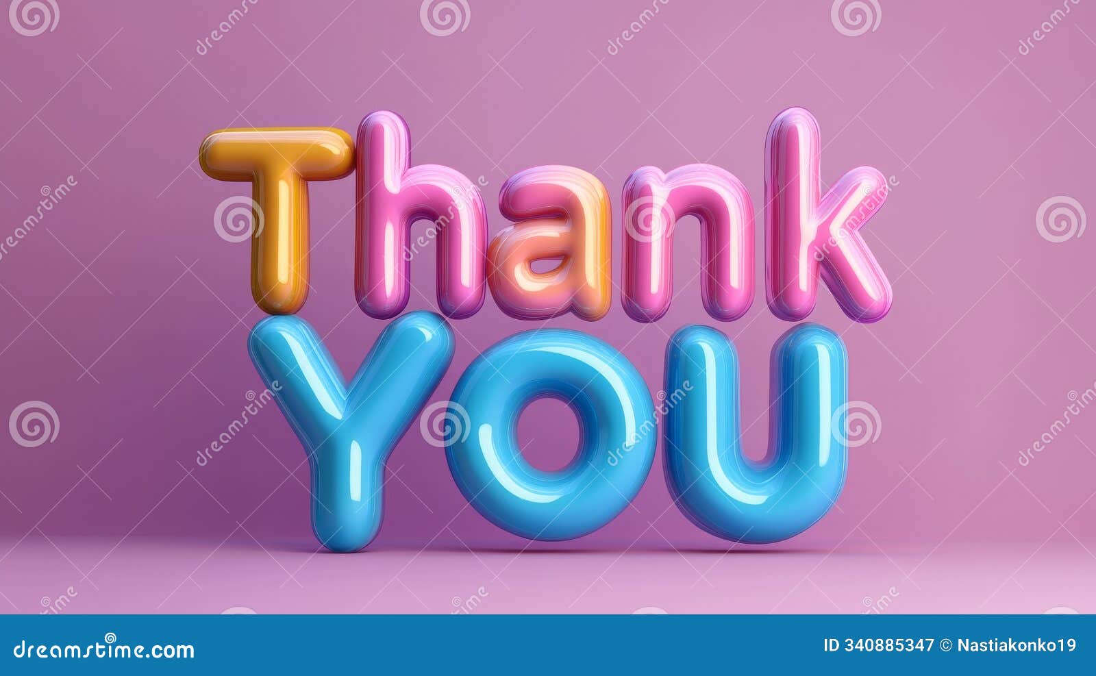 Colorful 3d Thank You Text on Pink Background, Gratitude Expression ...