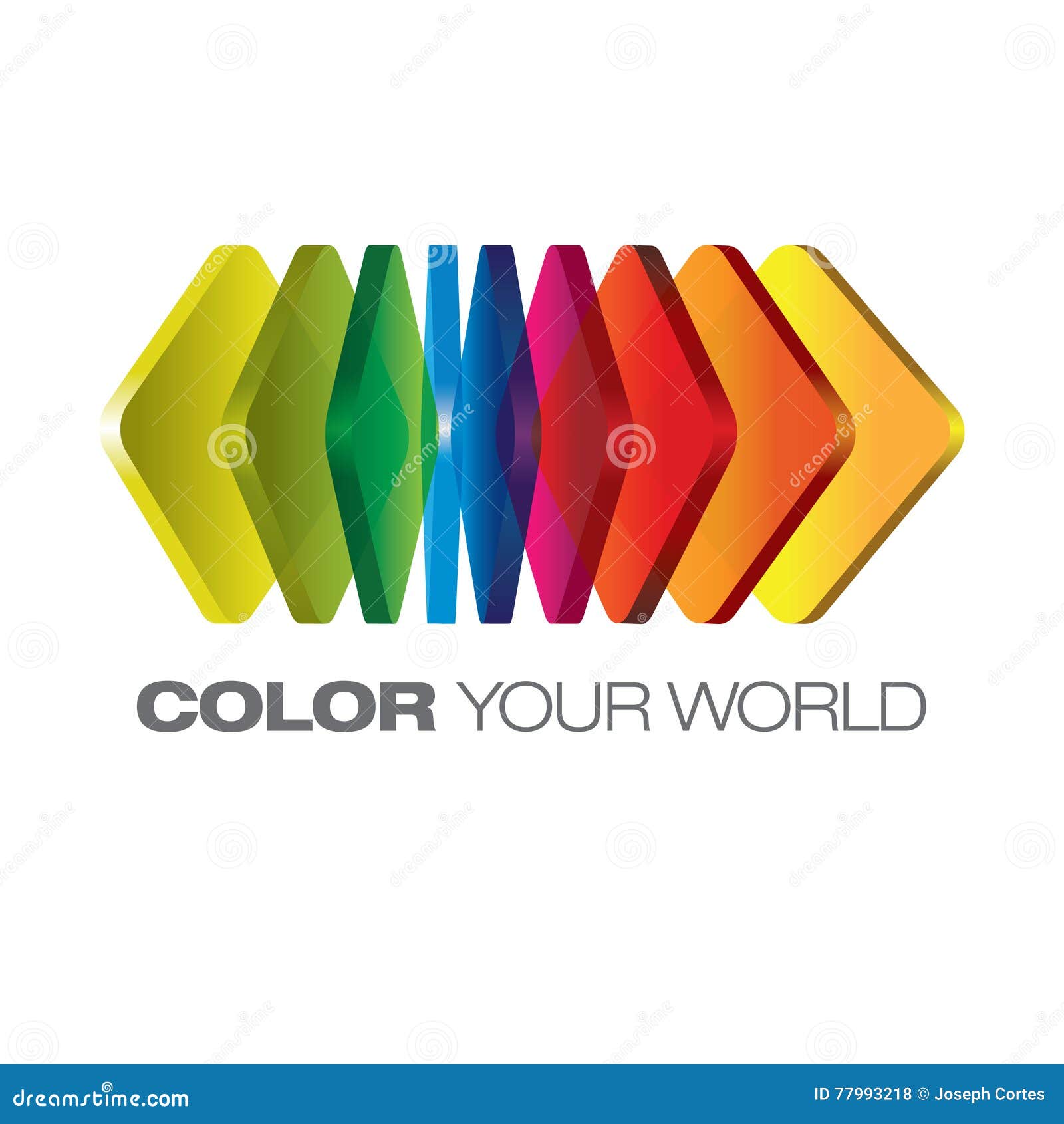 Colorful 3D Translucent Shinny Rectangular Stacked Stock Illustration ...