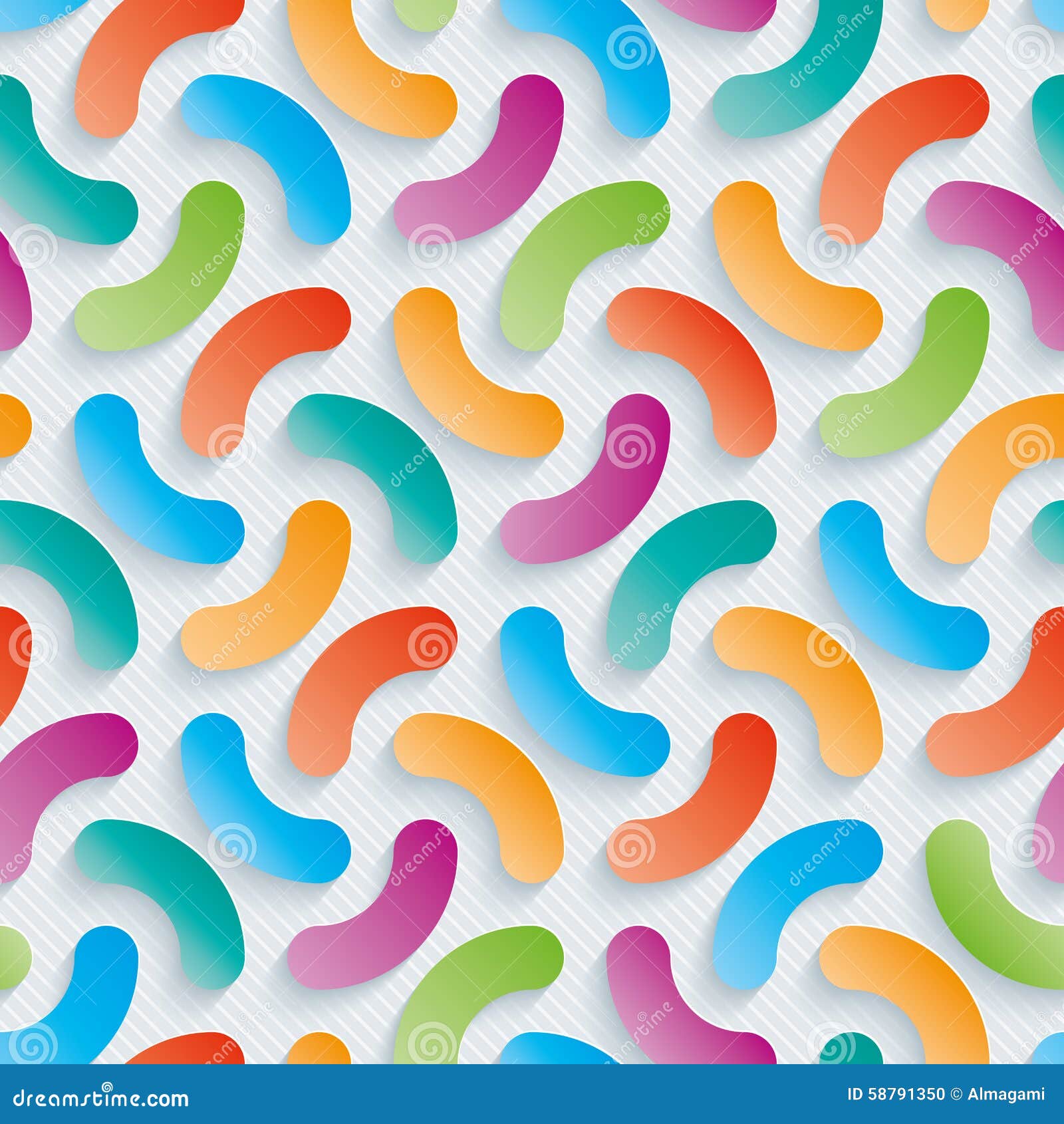 Colorful 3d wallpaper. stock vector. Illustration of effect - 58791350