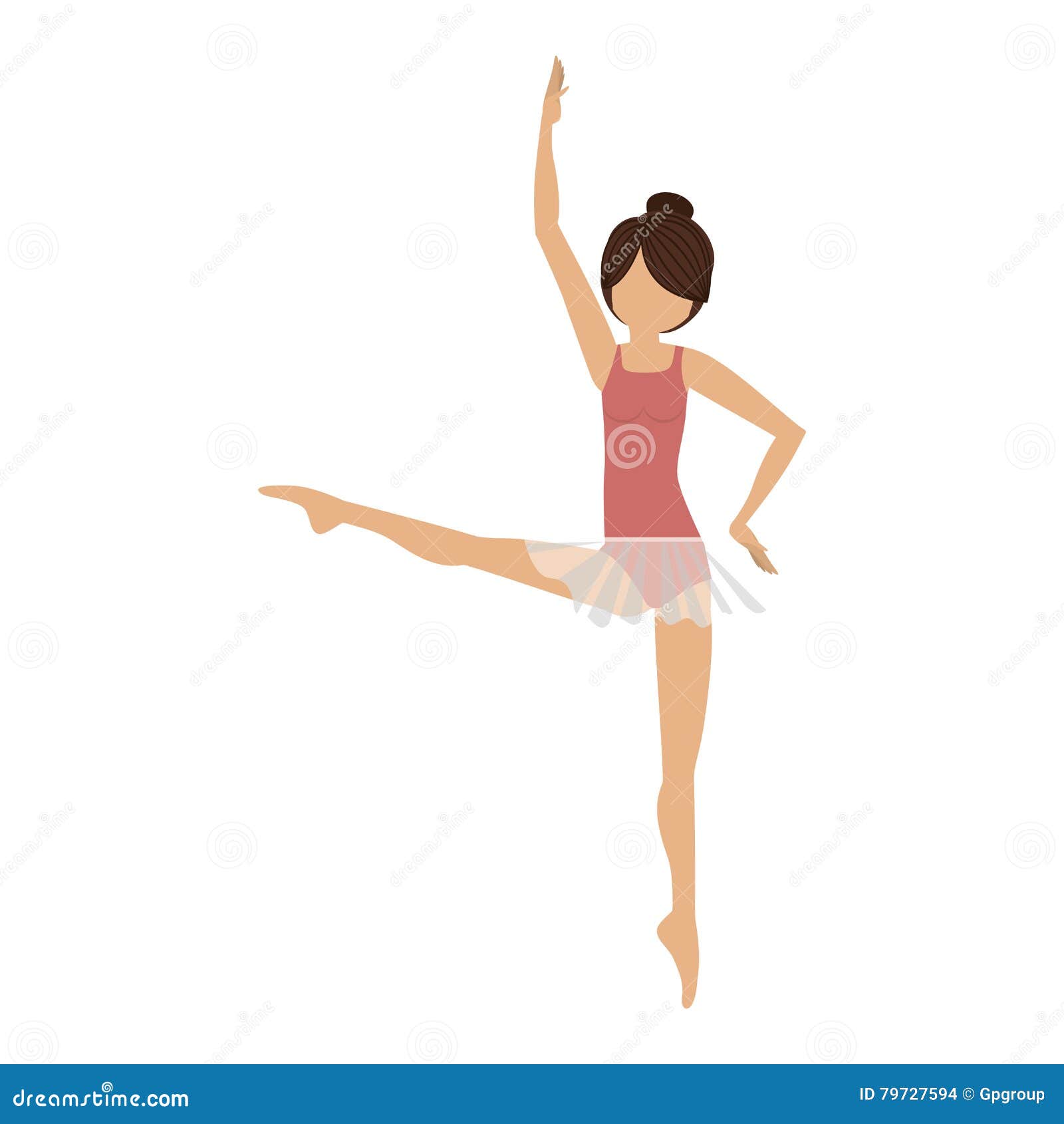 Colorful Dancer Fourth Position Developed Stock Vector - Illustration ...
