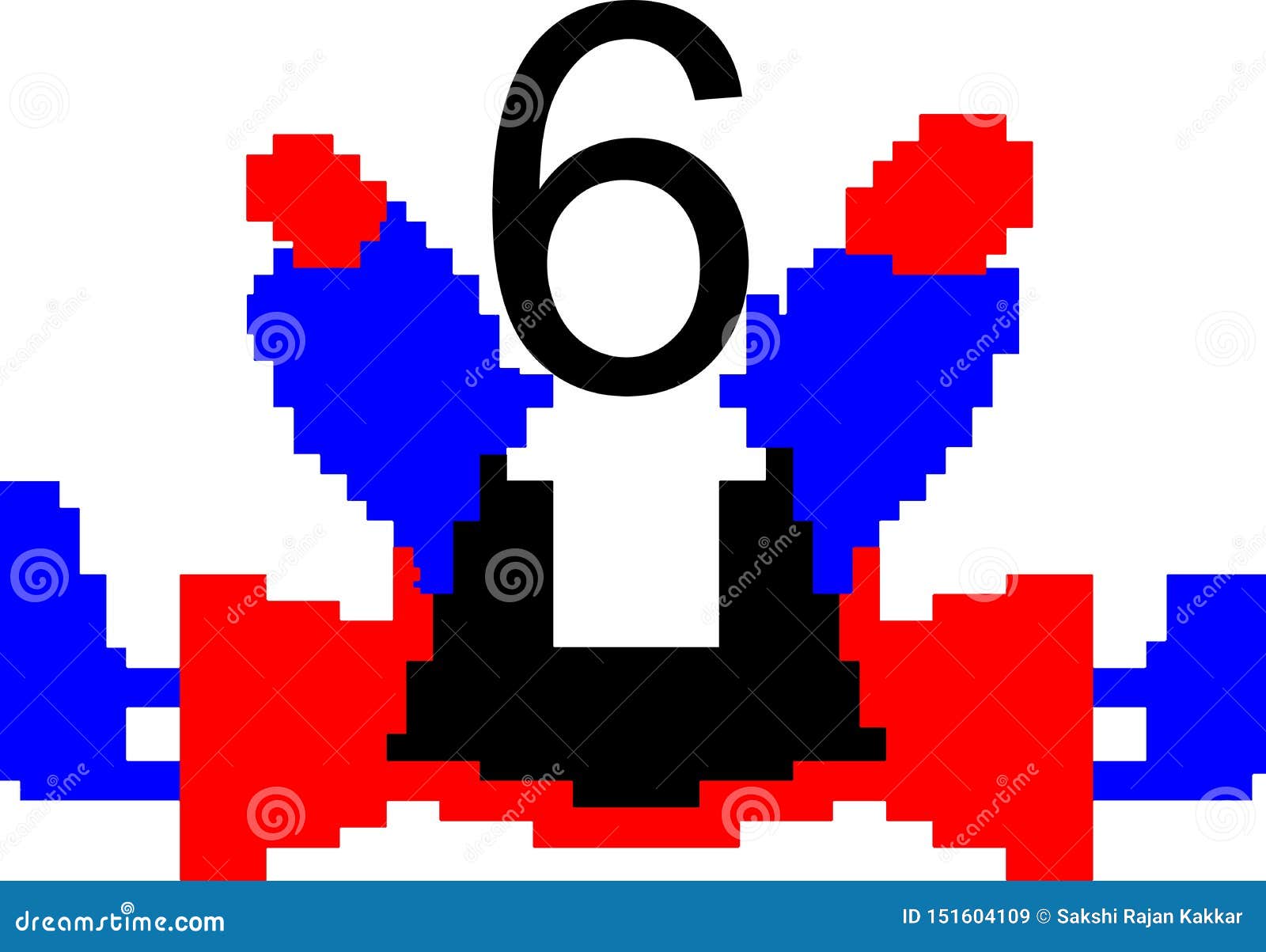 Colorful Dancing Number Abstract Background Computer Generated Image ...