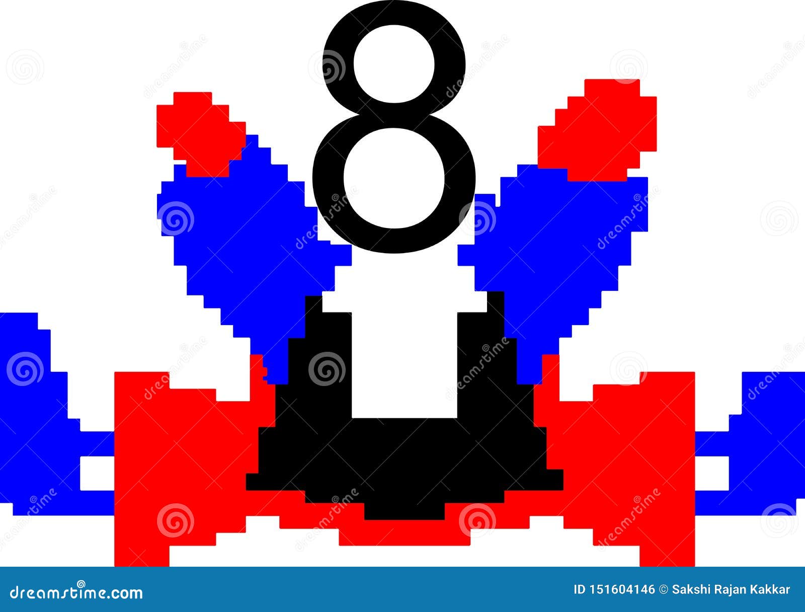 Colorful Dancing Number Abstract Background Computer Generated Image ...