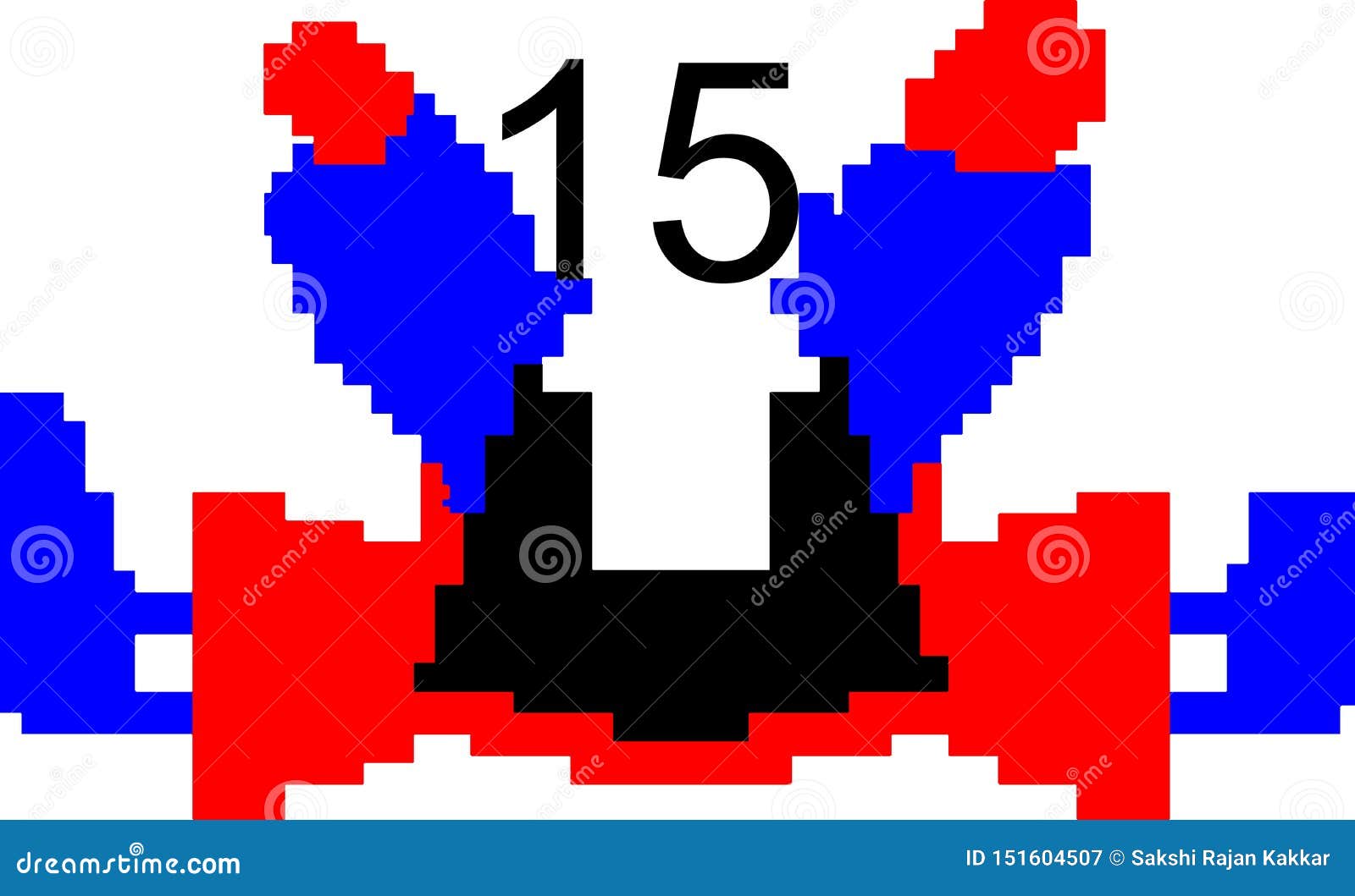 Colorful Dancing Number Abstract Background Computer Generated Image ...