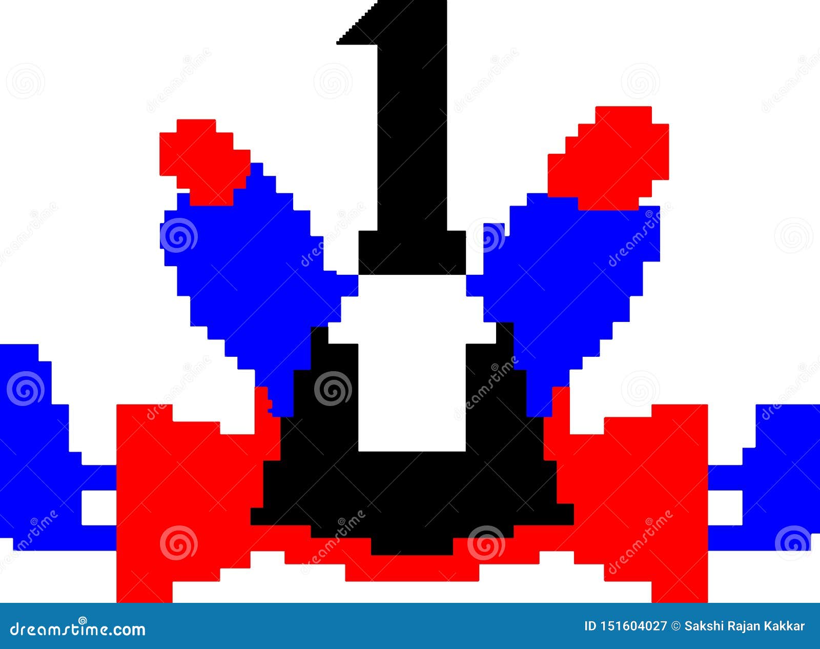 Colorful Dancing Number Abstract Background Computer Generated Image ...