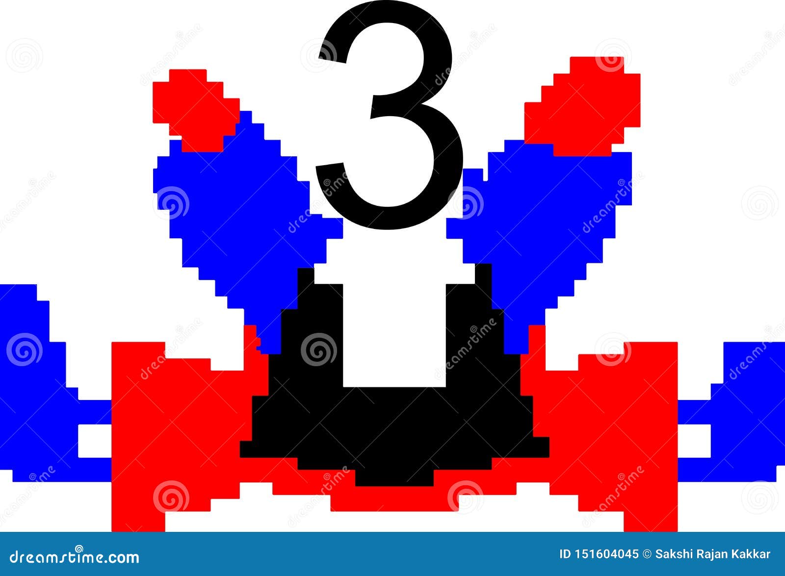 Colorful Dancing Number Abstract Background Computer Generated Image ...