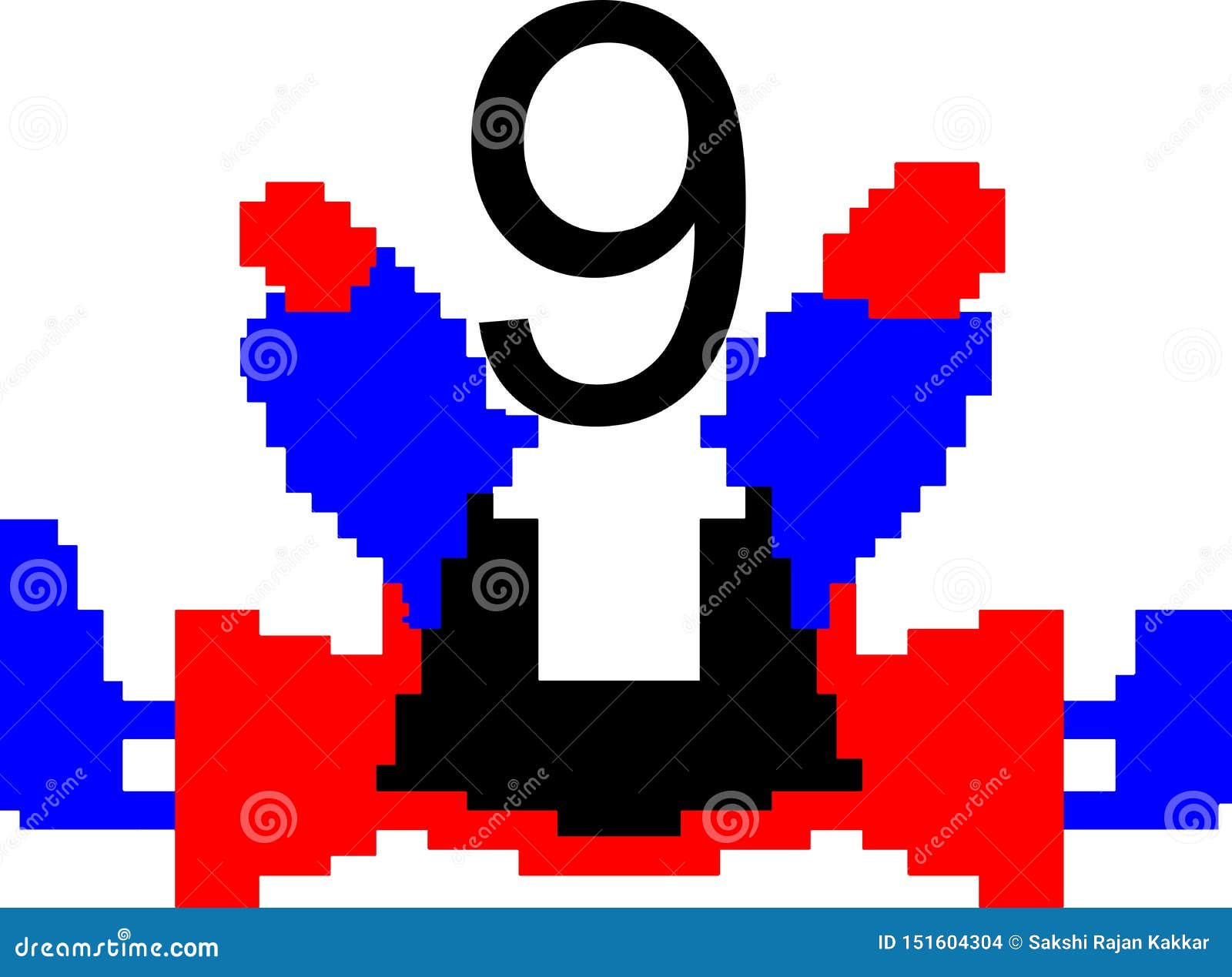 Colorful Dancing Number Abstract Background Computer Generated Image ...