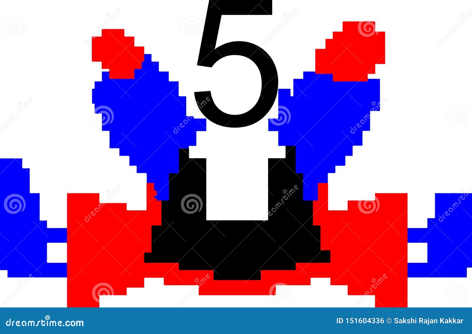 Colorful Dancing Number Abstract Background Computer Generated Image ...