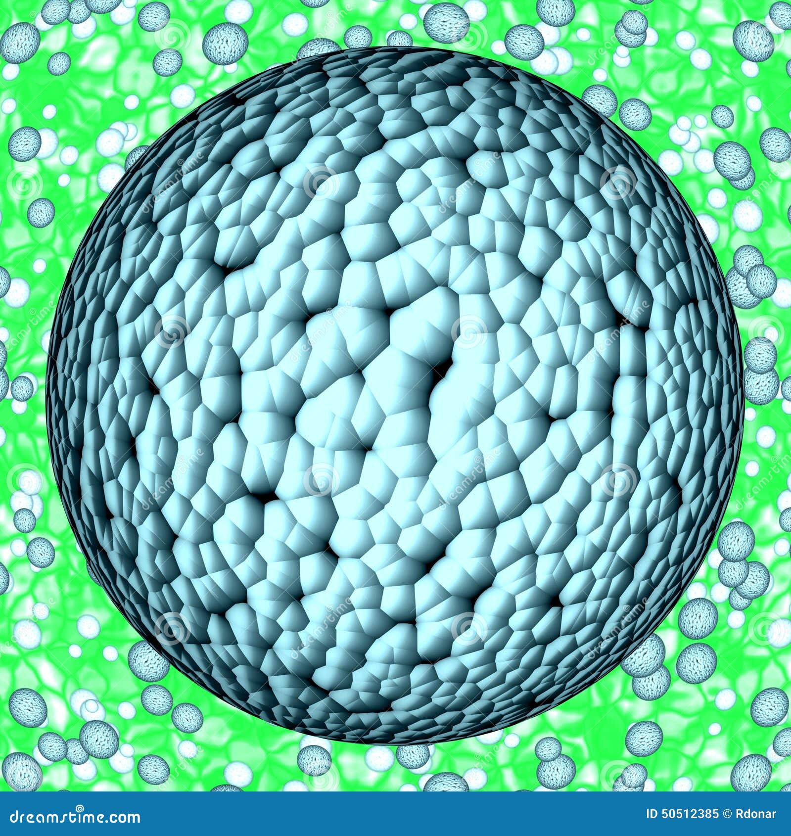 Colorful Dangerous Big Bacterias or Virus Spheres in Liquid Stock ...