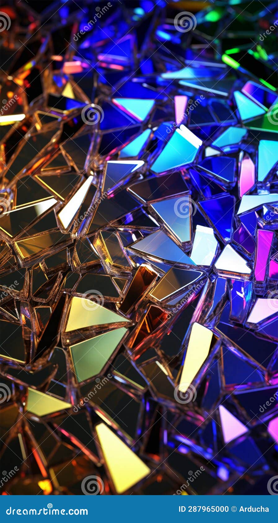 Colorful Dark Abstract Texture with Shine Refraction Stock Photo ...